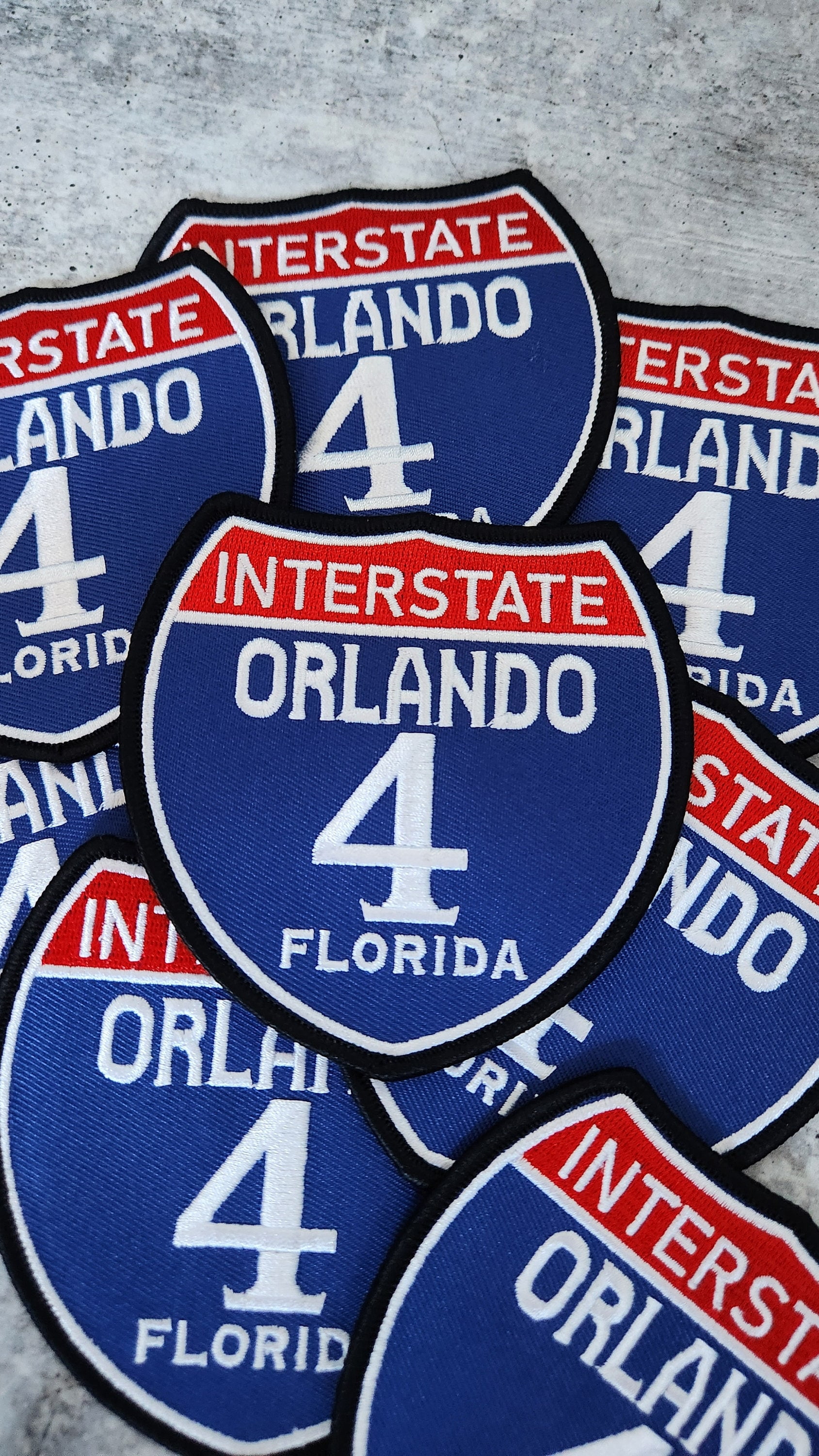 Collectable 1-pc, "ORLANDO 4" Interstate 285" Iron-On Embroidered Patch ...