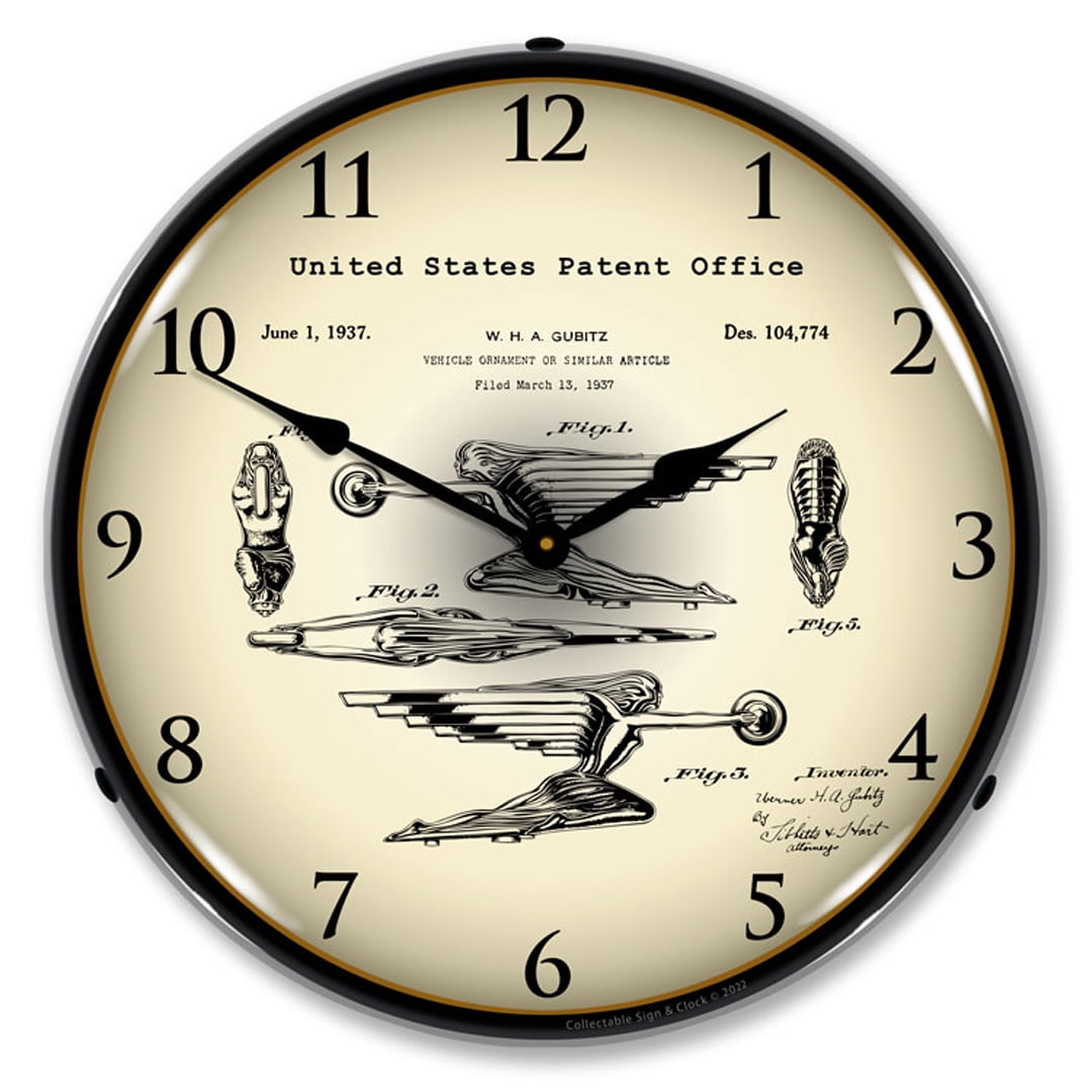 Collectable Sign and Clock 1937 Packard Radiator Cap - Hood Ornament ...