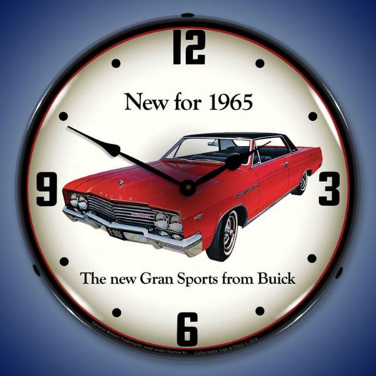 Collectable Sign and Clock 1965 Buick GS LED Lighted Premium Wall Clock ...