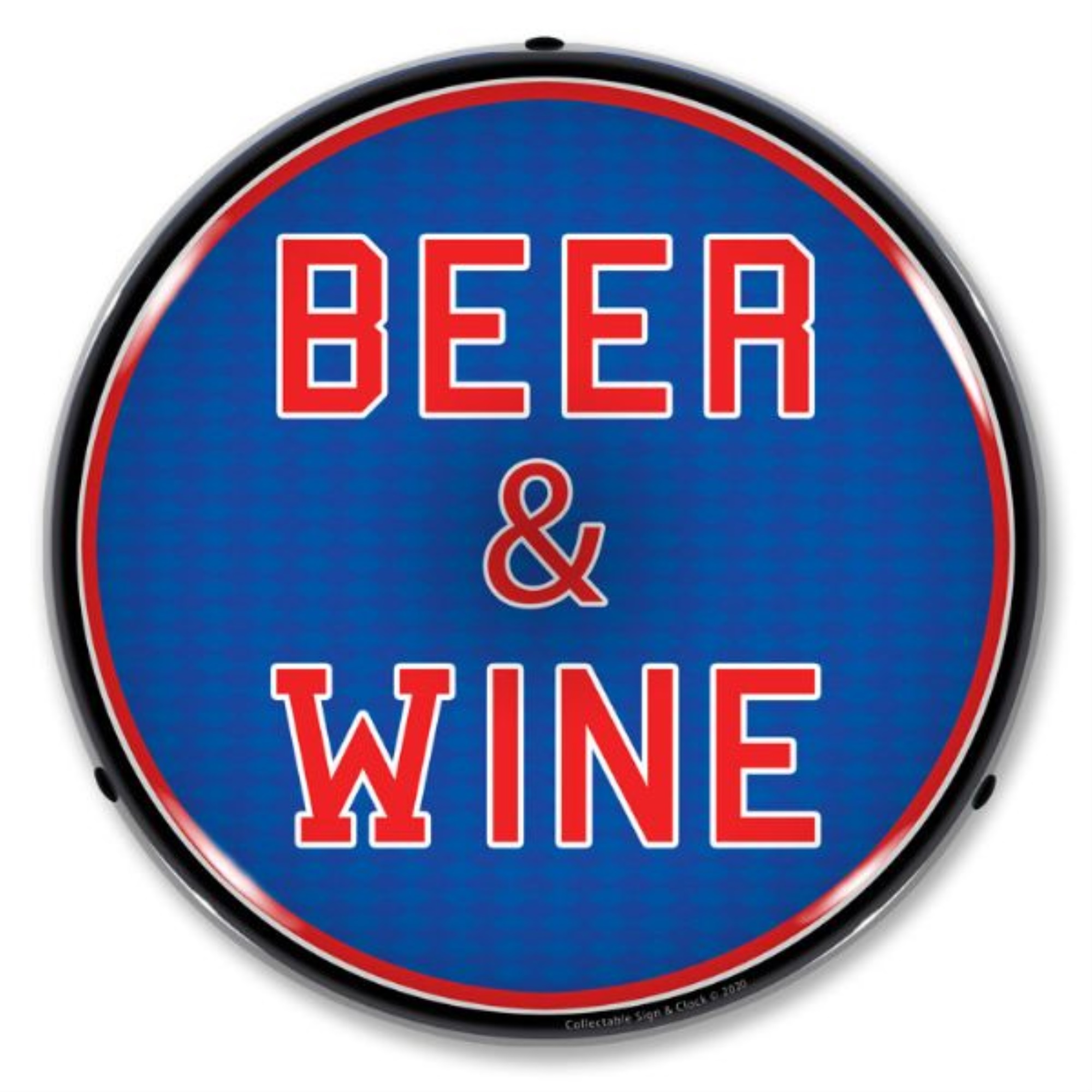Collectable Sign and Clock Beer & Wine LED Lighted Premium Sign ...