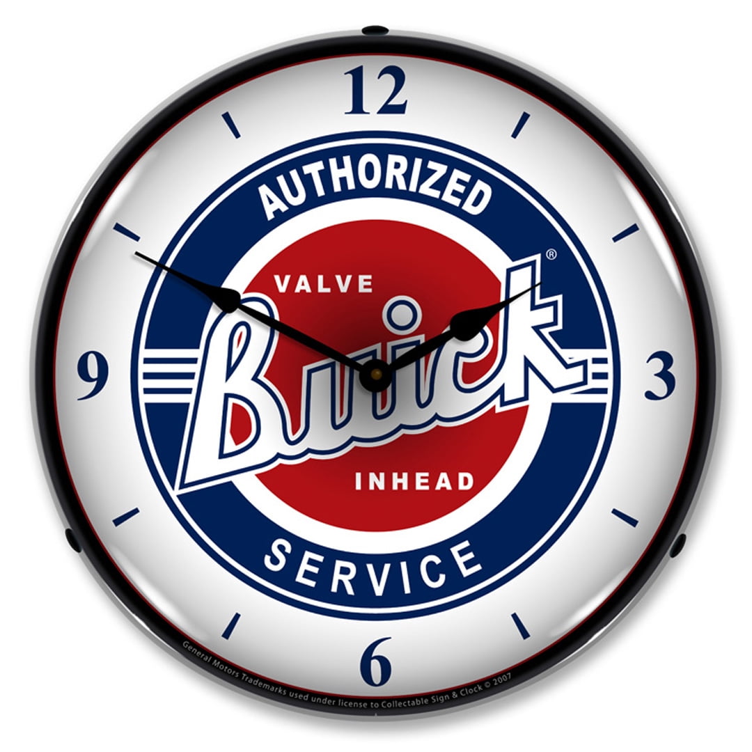 Collectable Sign and Clock Buick Service w/numbers LED Lighted Premium ...