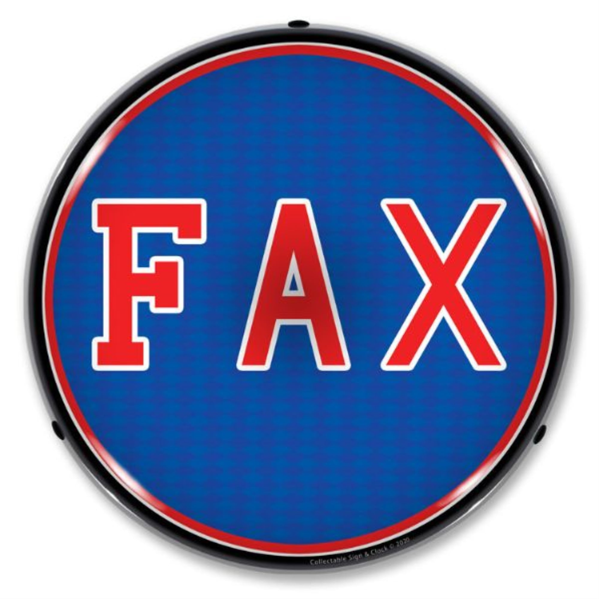 Collectable Sign and Clock Fax LED Lighted Premium Sign - Walmart.com