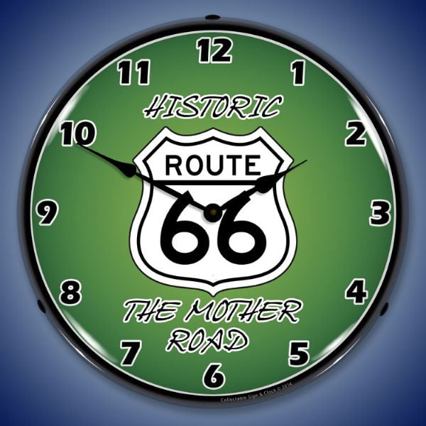Collectable Sign and Clock Route 66 The Mother Road LED Lighted Premium ...