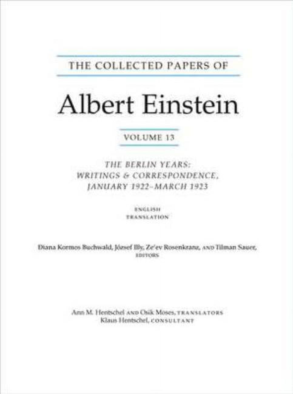 Collected Papers of Albert Einstein The Collected Papers of Albert ...