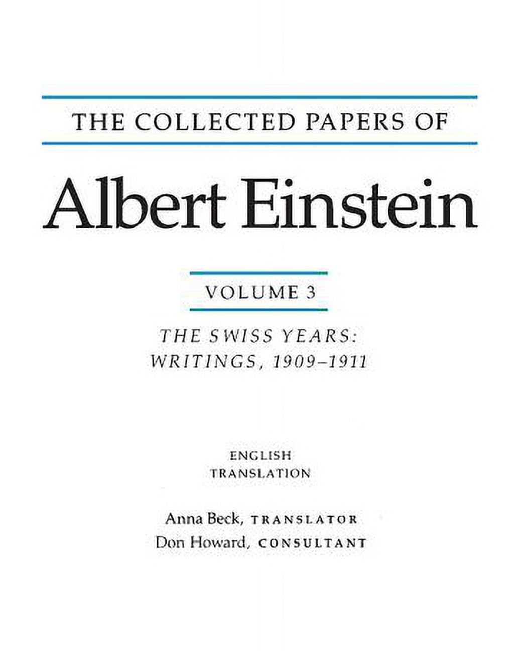 Collected Papers of Albert Einstein The Collected Papers of Albert ...