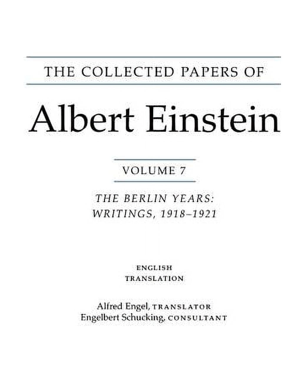 Collected Papers of Albert Einstein The Collected Papers of Albert ...
