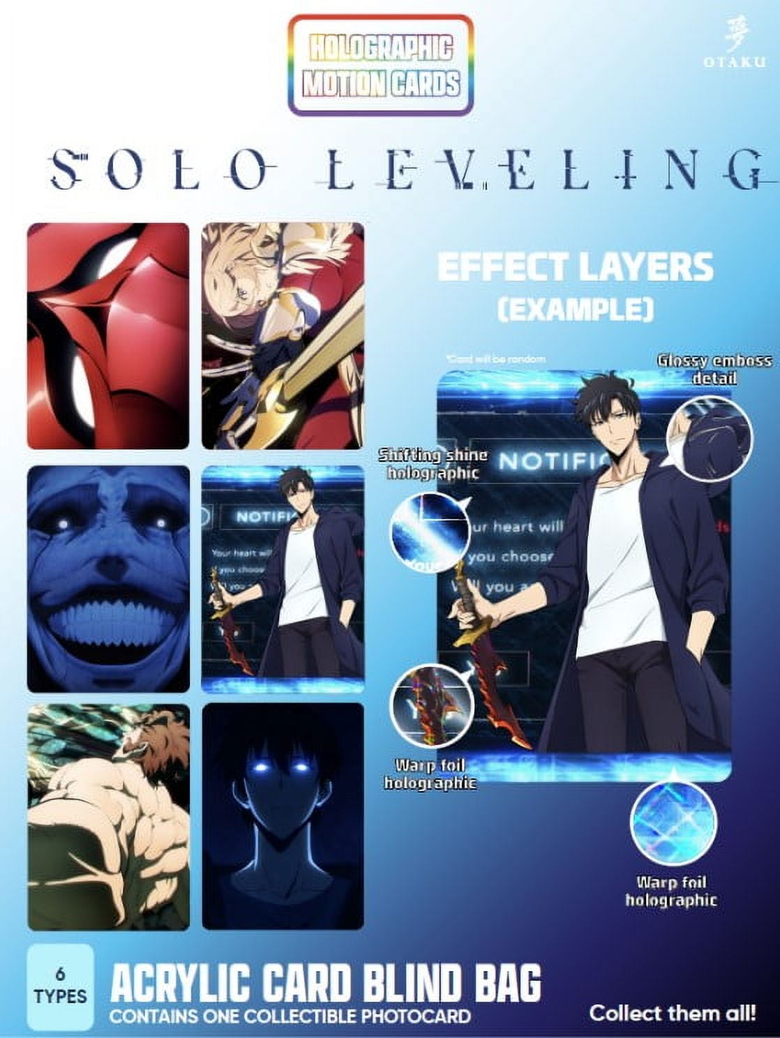 Collectible Acrylic Trading Cards - Solo Leveling - Walmart.com