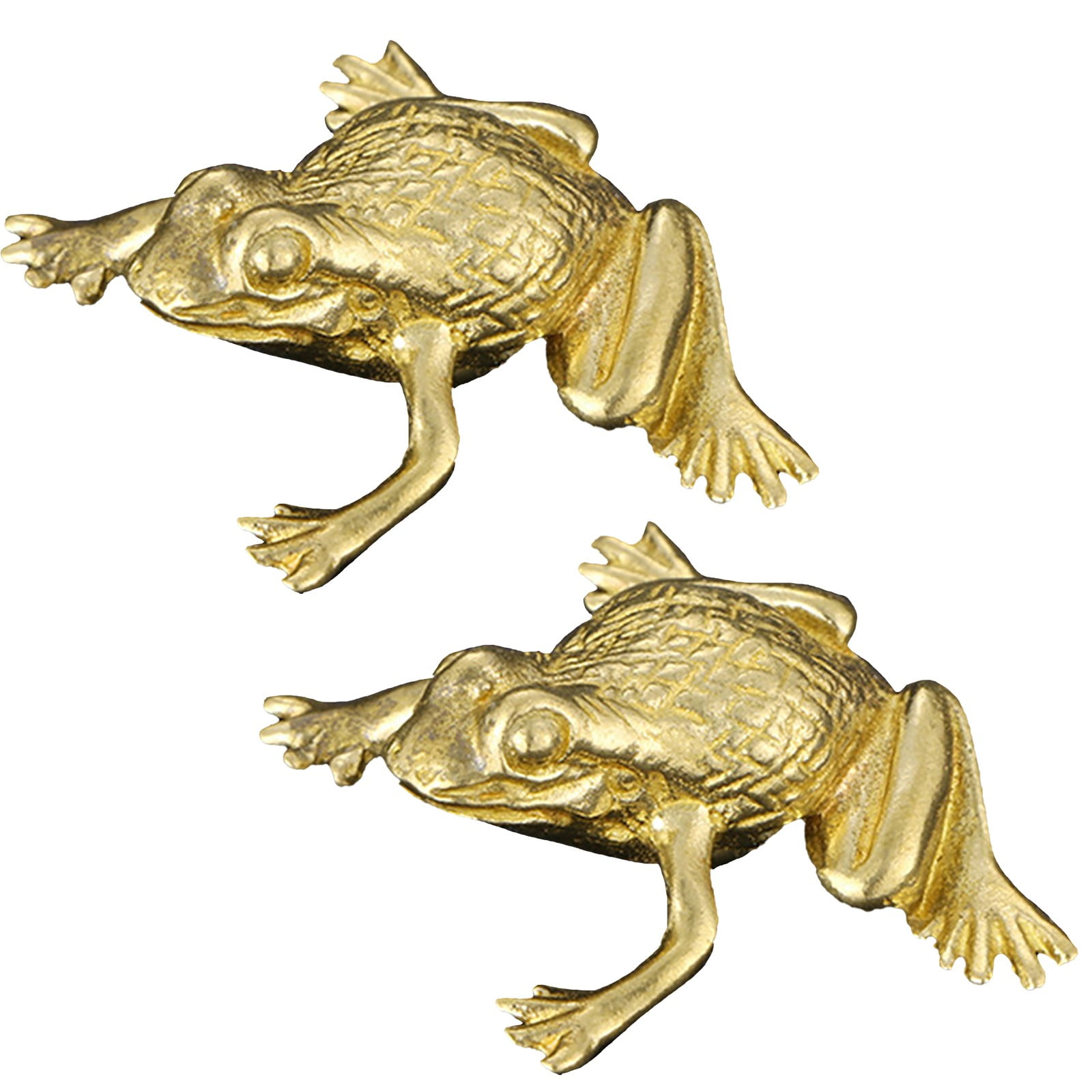 Collectible Brass Frogs Statue Retro Golden Toad Figurine for Home ...
