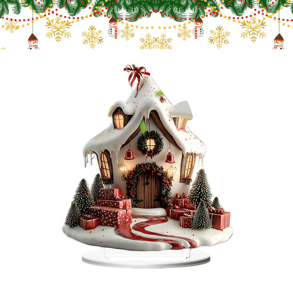 Collectible Christmas Gingerbread Decor - Acrylic Tabletop Figurine ...