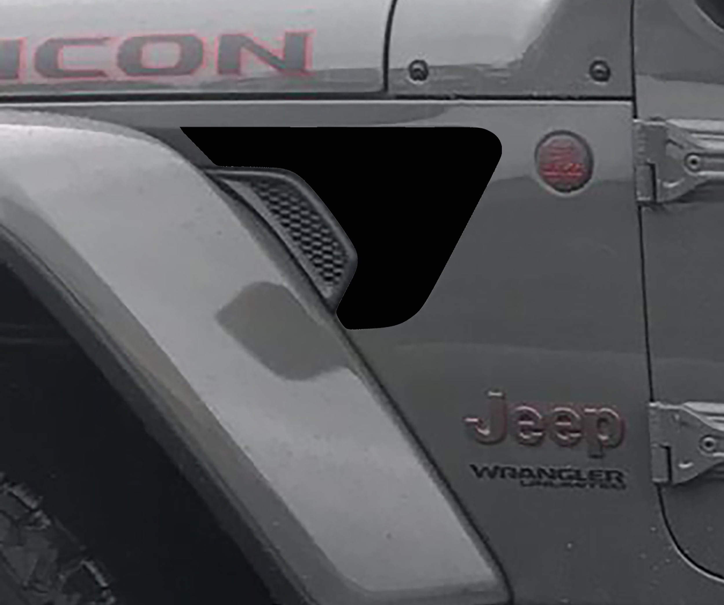 Collectible Decals 2pc Blackout Fender Vent Decals for 18+ Wrangler JL ...
