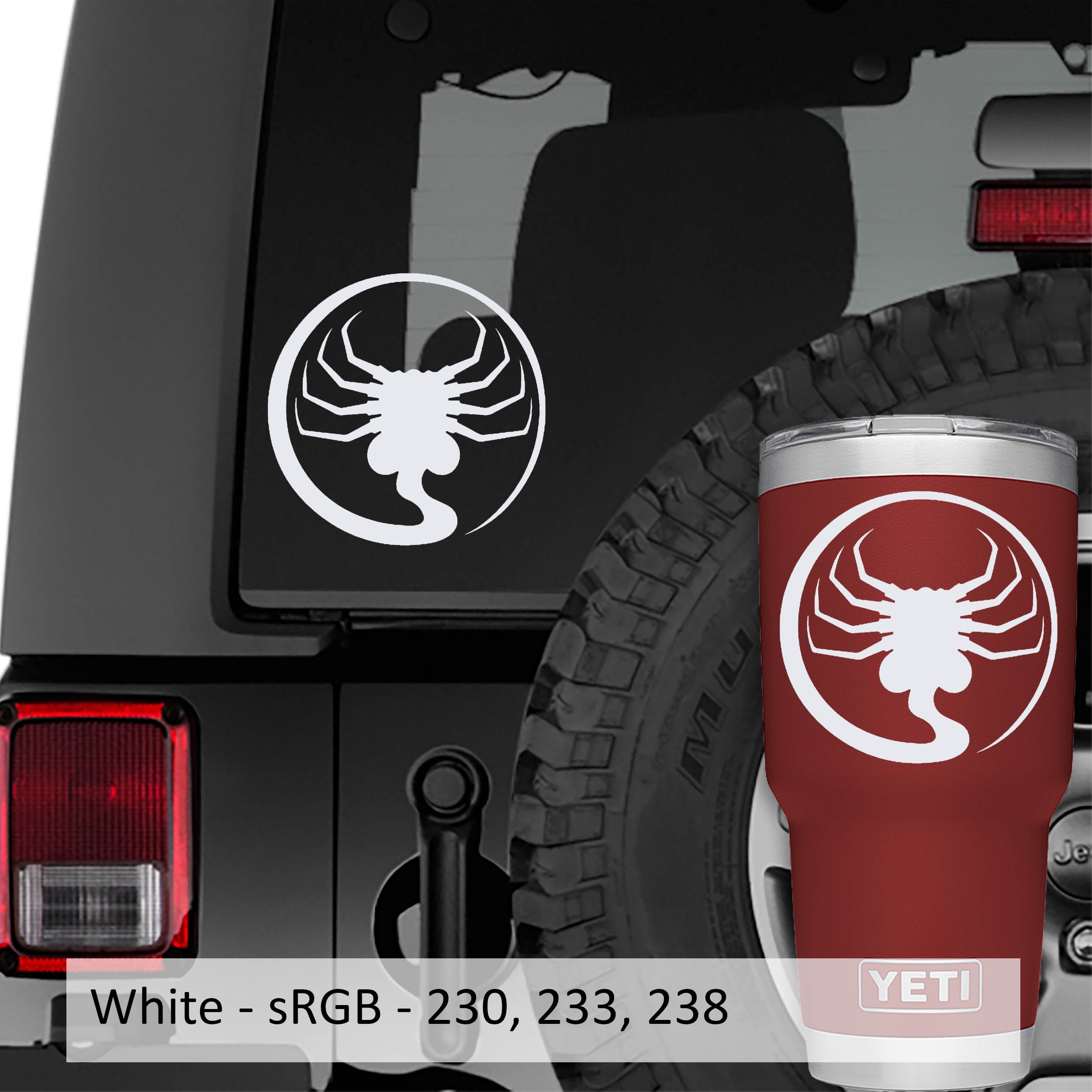 Collectible Decals Aliens Facehugger Xenomorph Vinyl Decal Sticker ...