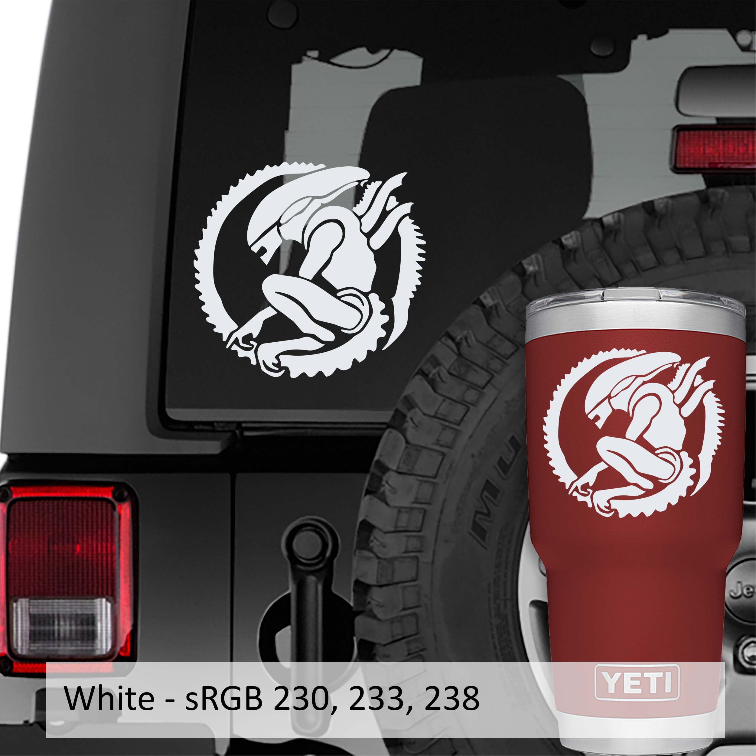 Collectible Decals Aliens Xenomorph Round Vinyl Decal Sticker - Walmart.com