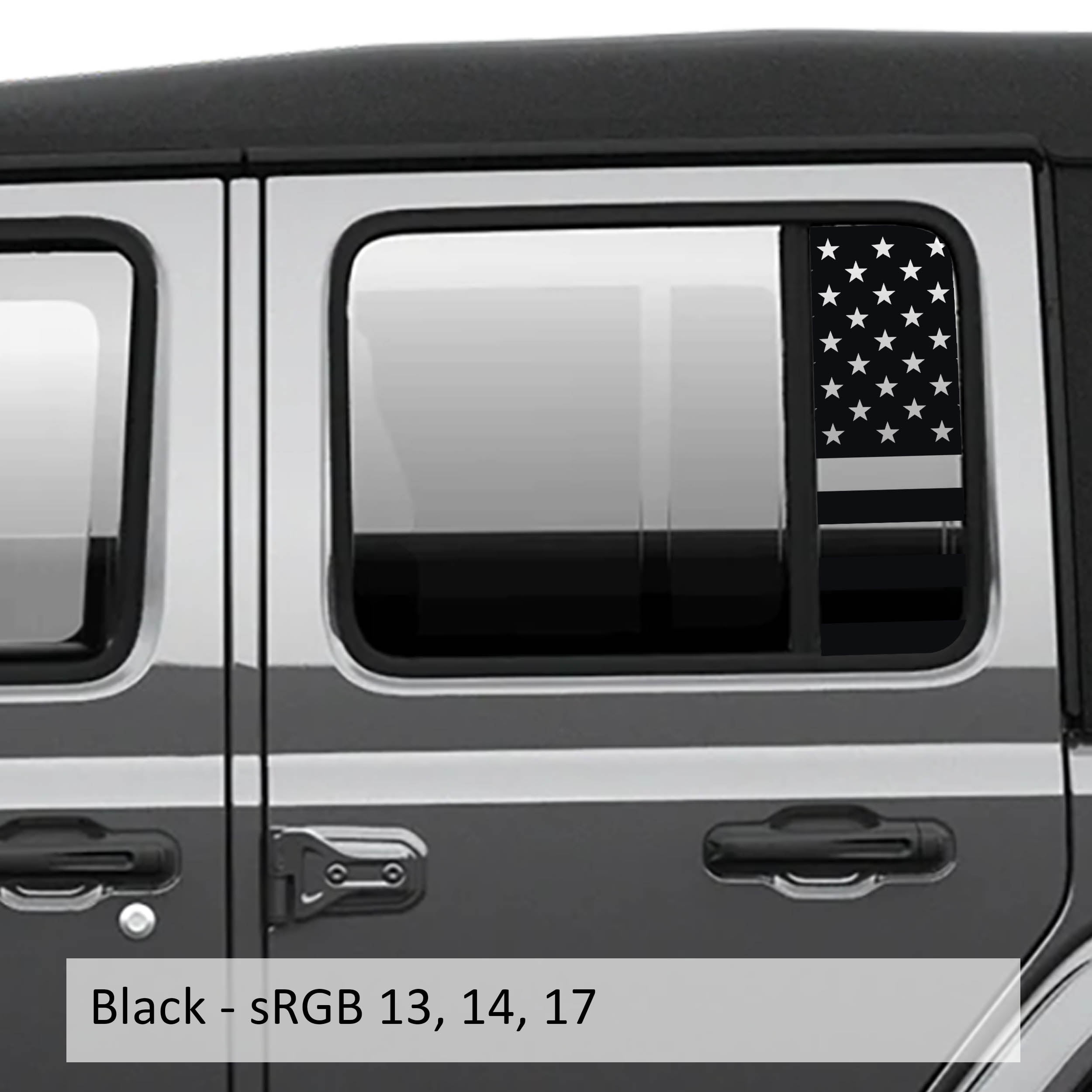 Collectible Decals American Flag Side Window Vinyl Decal Set - Fits ...