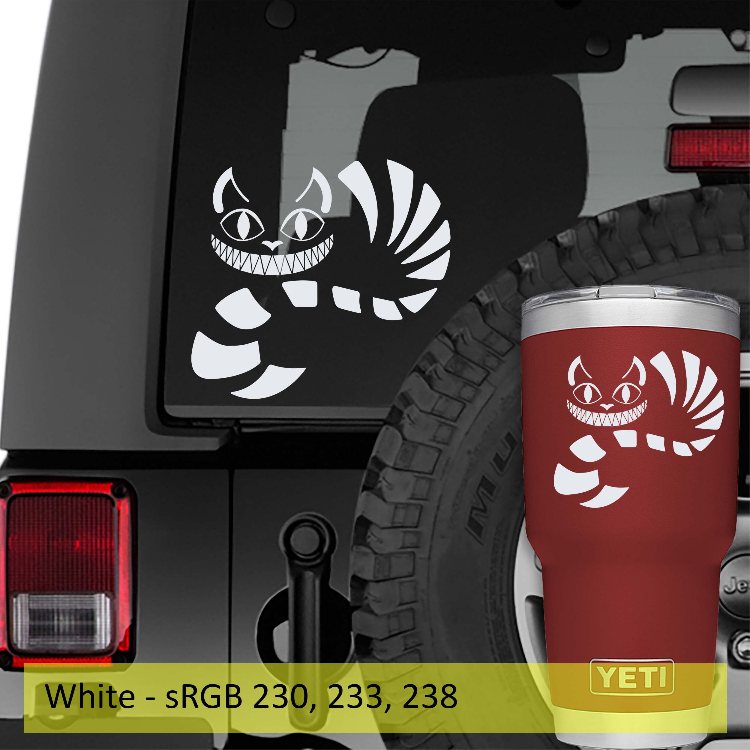 Collectible Decals Cheshire Cat Vinyl Decal - Walmart.com