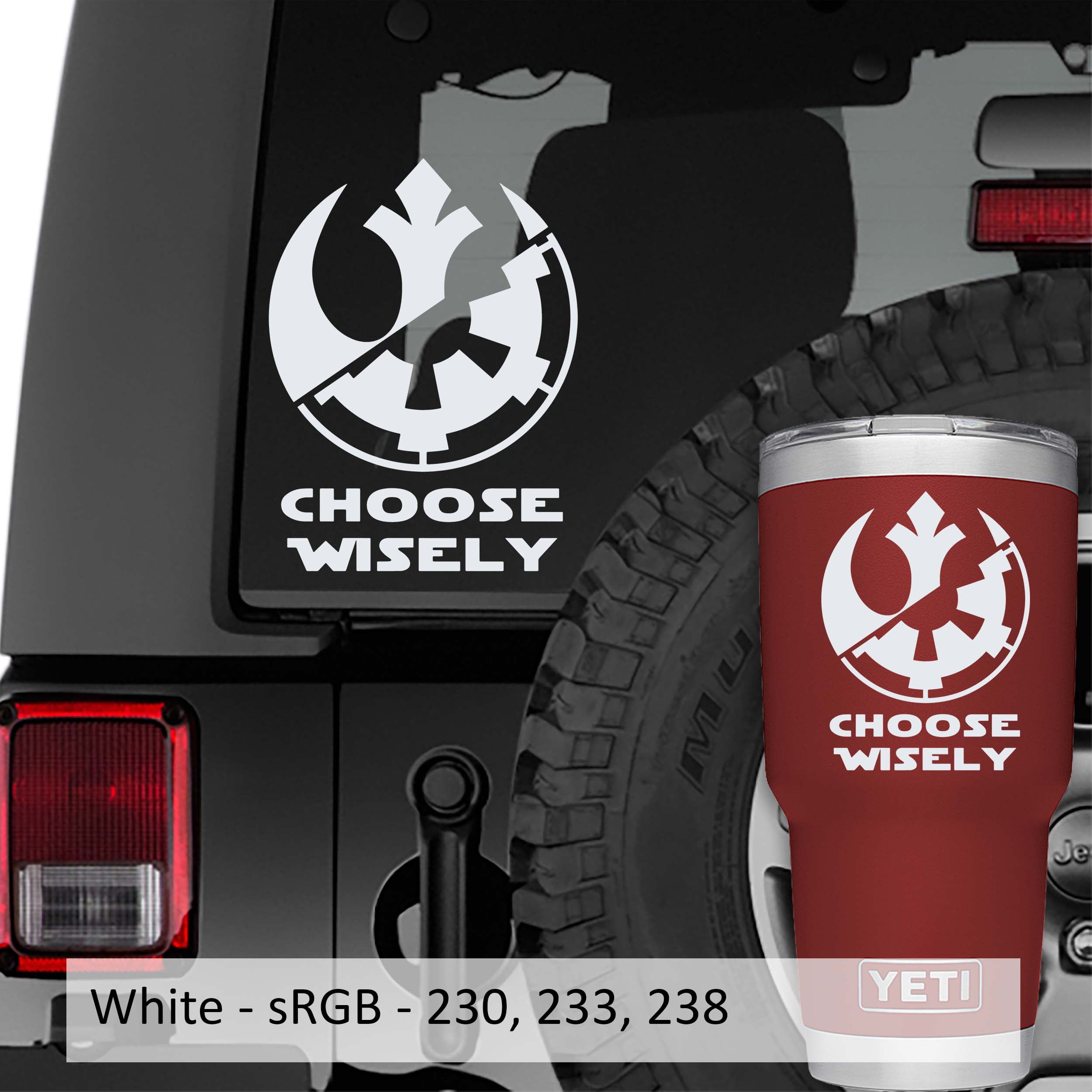 Collectible Decals Choose Wisely Rebel Galactic Symbol Vinyl Decal ...