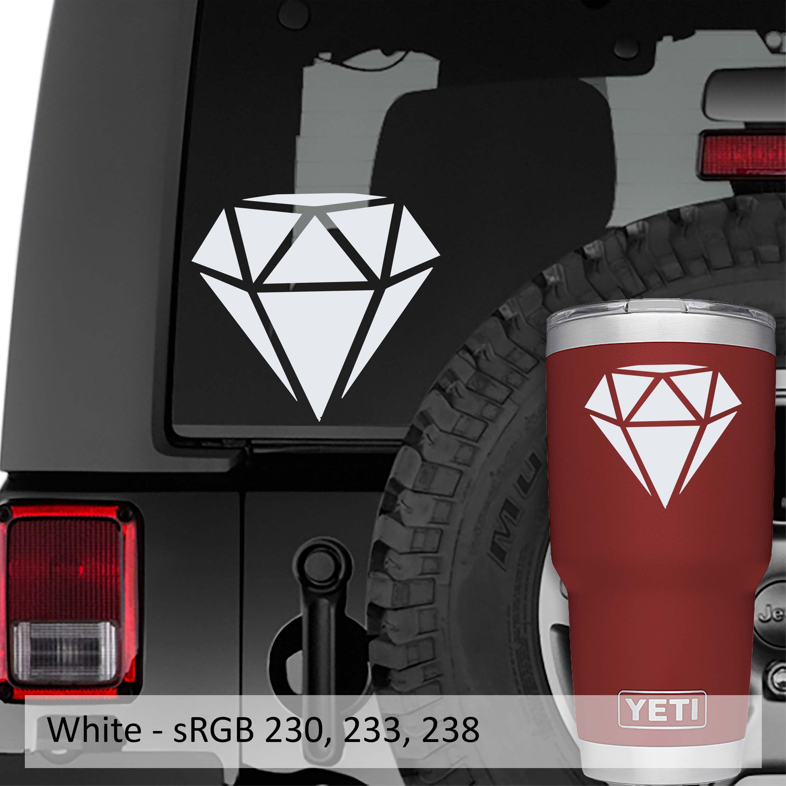 Collectible Decals Diamond Vinyl Decal - Walmart.com