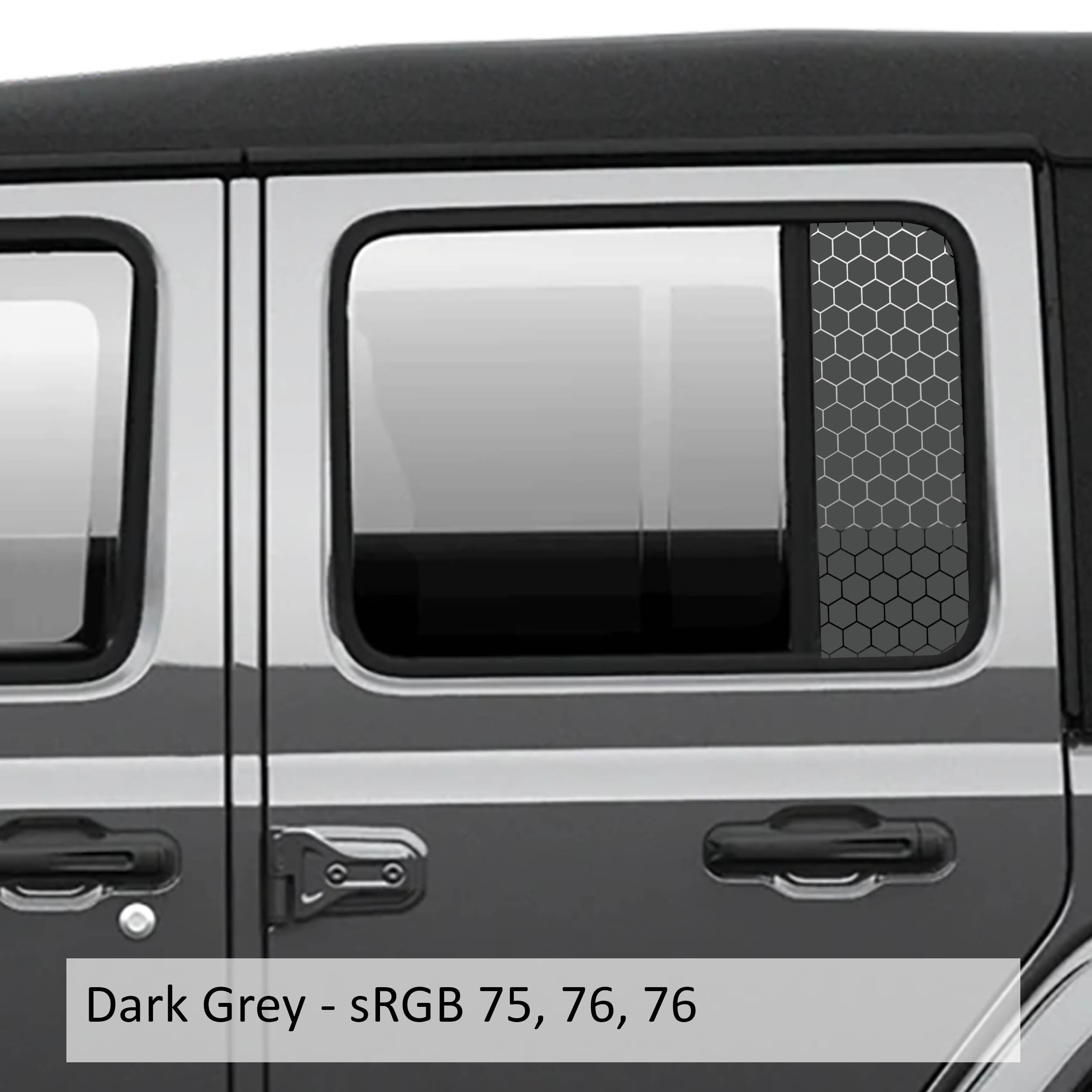 Collectible Decals Honeycomb Hex Mesh Pattern Side Window Vinyl Decal ...