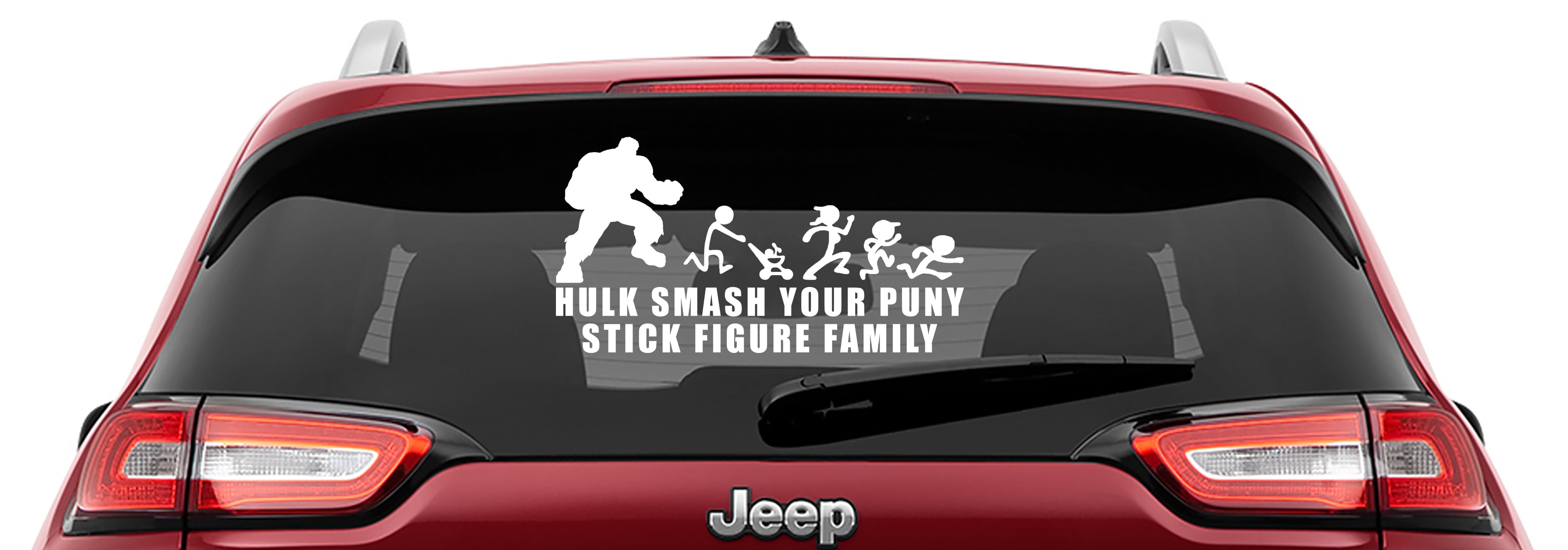 Collectible Decals Hulk Smash Your Puny Stick Figure Family Vinyl Decal ...