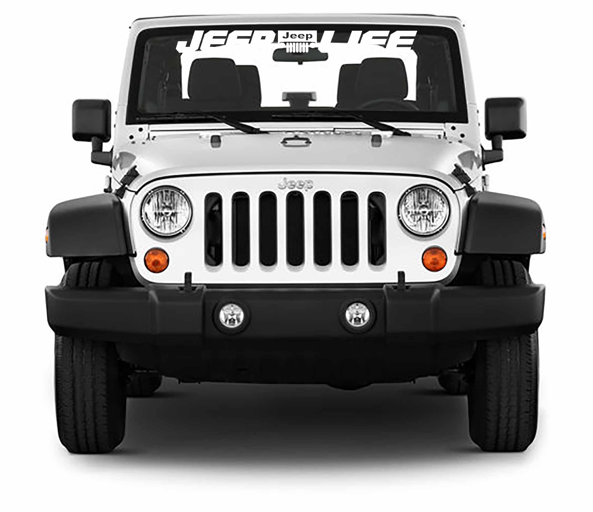 Collectible Decals Jeep Life Windshield Banner Vinyl Decal - Walmart.com