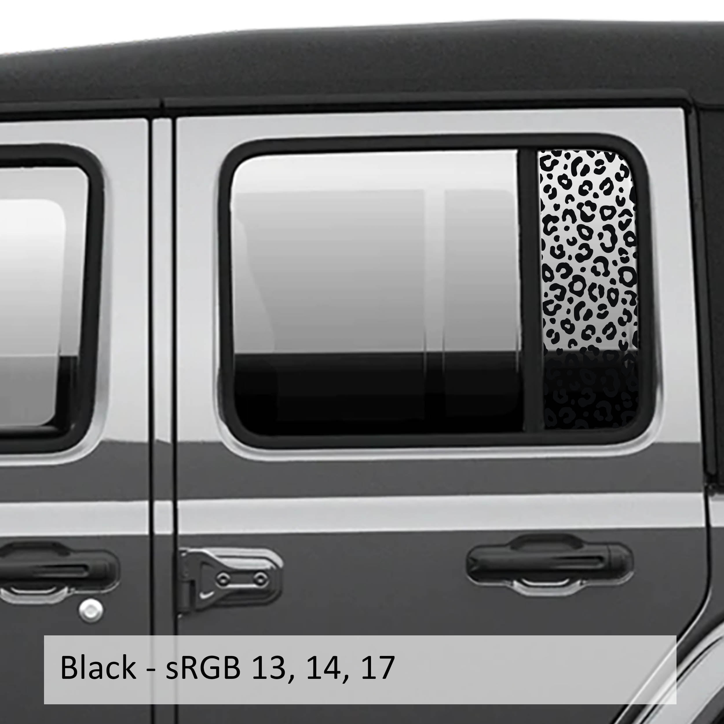 Collectible Decals Leopard Print Pattern Side Window Vinyl Decal Set ...
