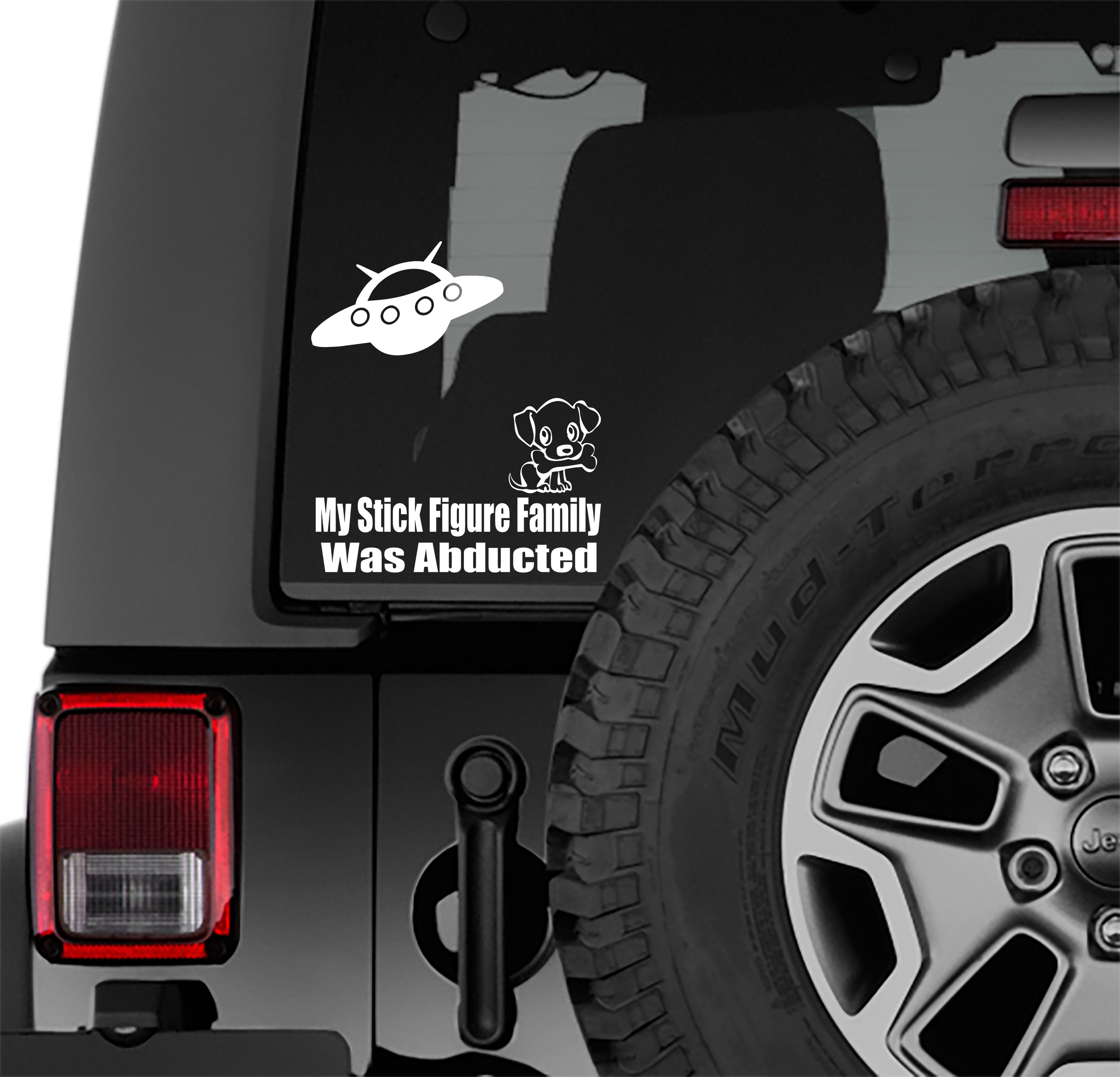 Collectible Decals My Stick Figure Family Was Abducted By Aliens Vinyl ...