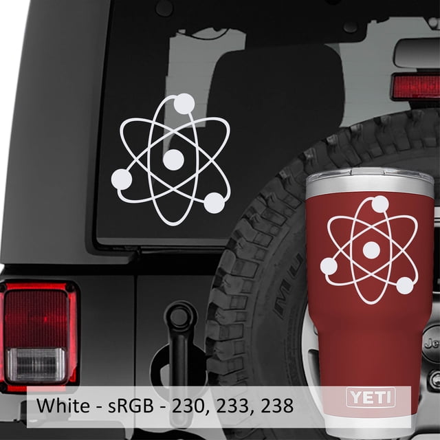 Collectible Decals Nuclear Atom Vinyl Decal Sticker - Walmart Business ...