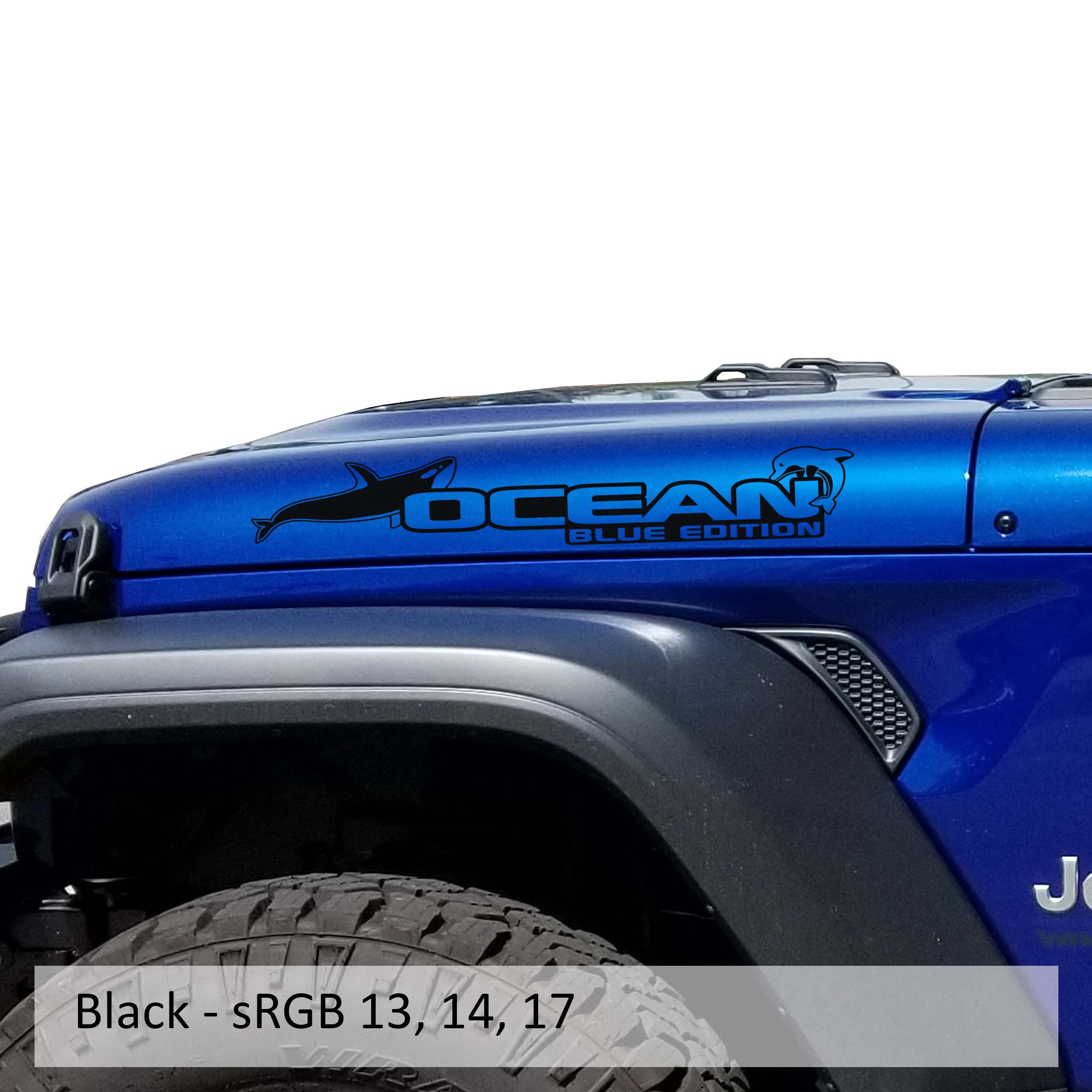 Collectible Decals Ocean Blue Edition Hood Decal Set - Walmart.com