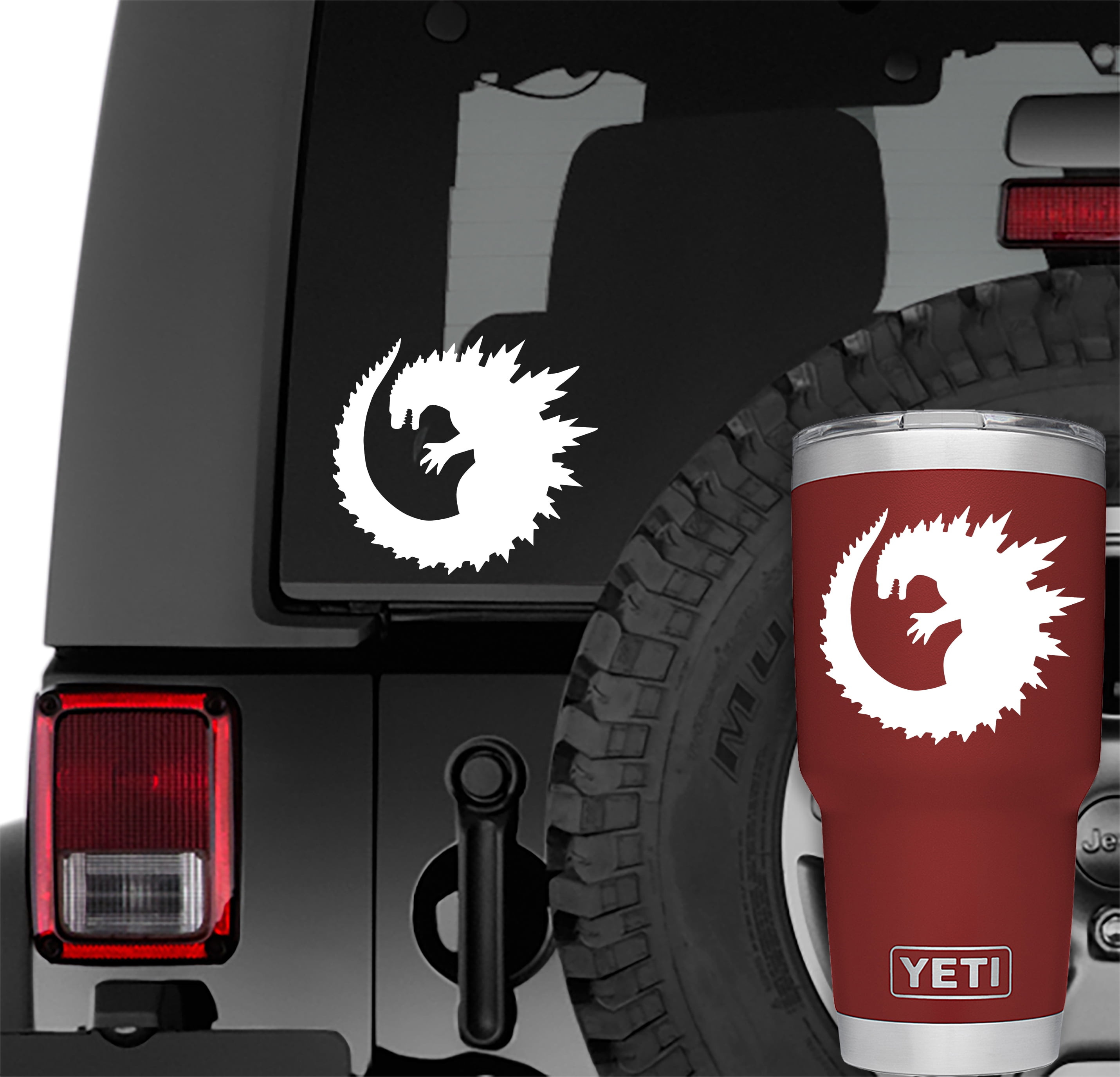 Collectible Decals Round Godzilla Vinyl Decal Sticker - Walmart.com