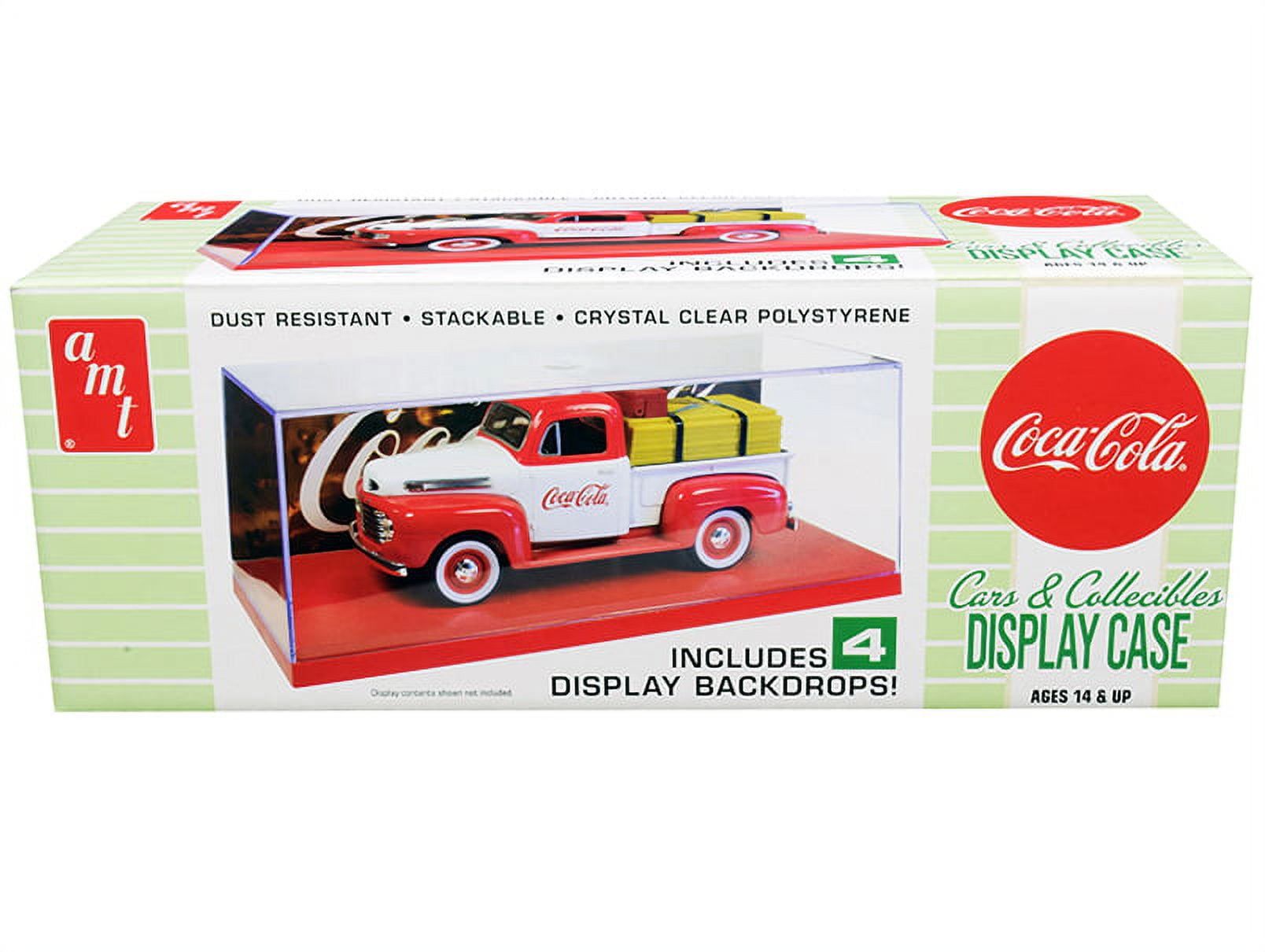 Collectible Display Show Case with Red Display Base and 4 "Coca-Cola ...