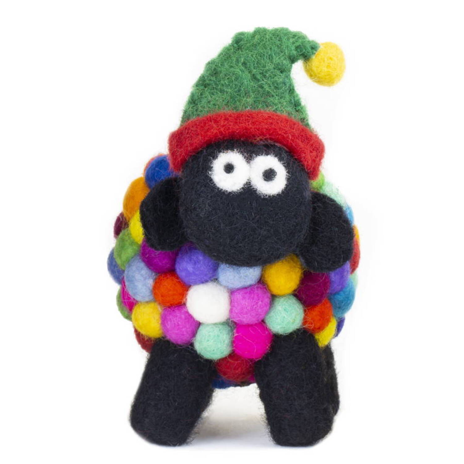 Collectible Felt Sheep- Multicolour with Elf Hat (Medium) - Walmart.com