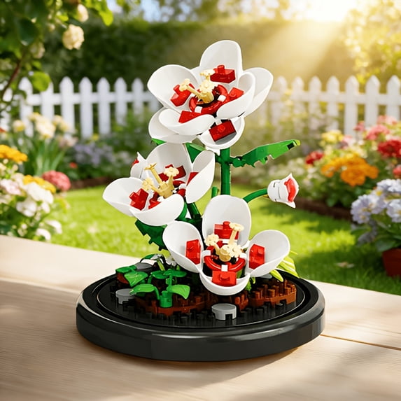 Collectible Floral Building Kit - Sunflower, Tulip And Cherry Blossom ...