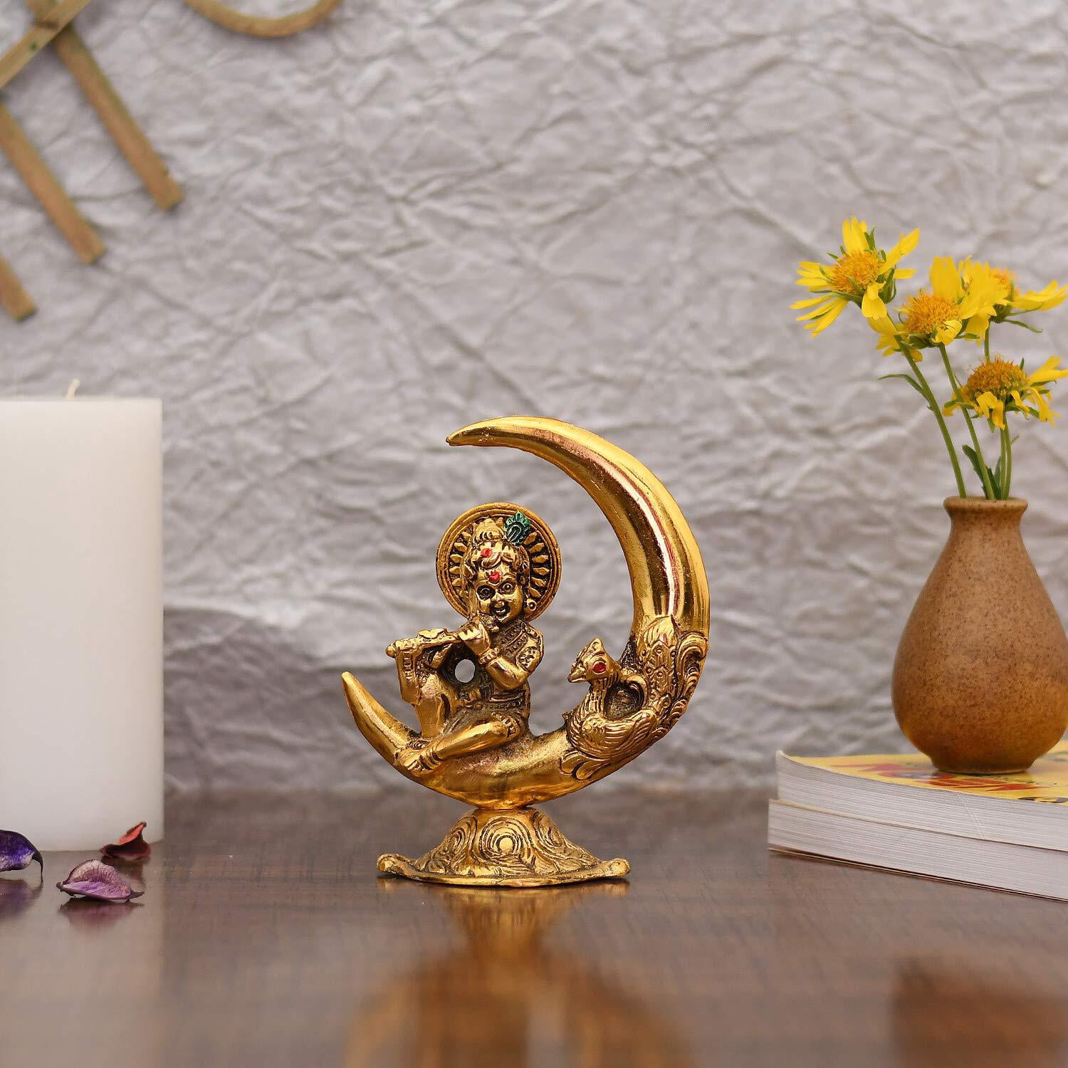 Collectible India Baby Krishna Idol Murti Statue for Home Puja Decor ...
