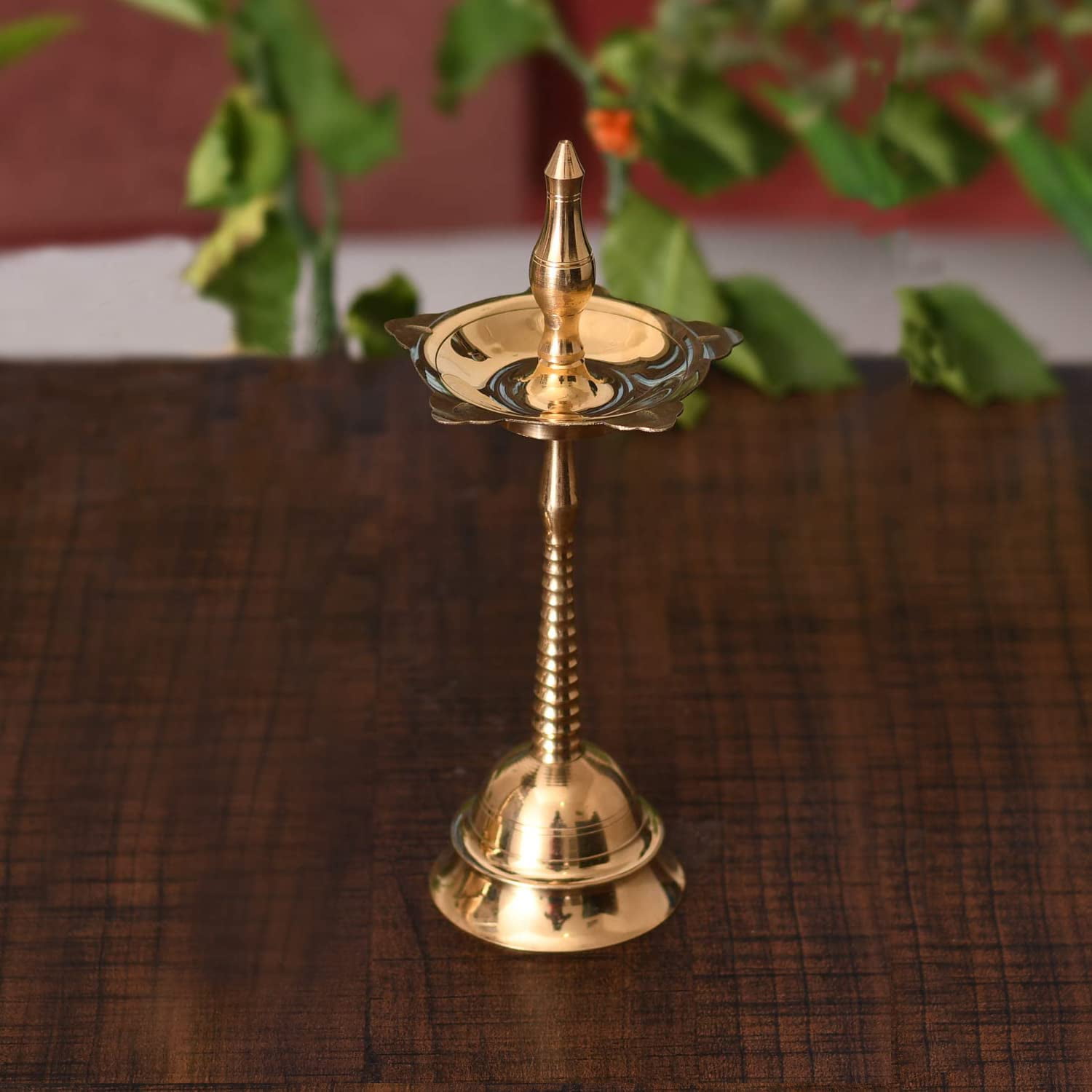 Collectible India Brass Fancy Kerala Diya Oil Lamp Stand Traditional ...
