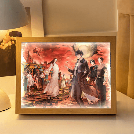 Collectible LED Light Box: Ten Days' End Theme - Dramatic Ruins and Red ...