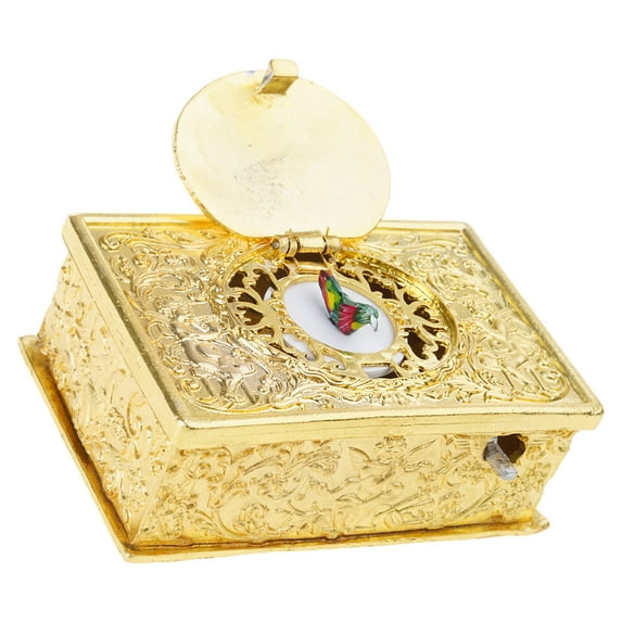Collectible Mechanical Singing Bird Music Box With Embossed Leaves ...