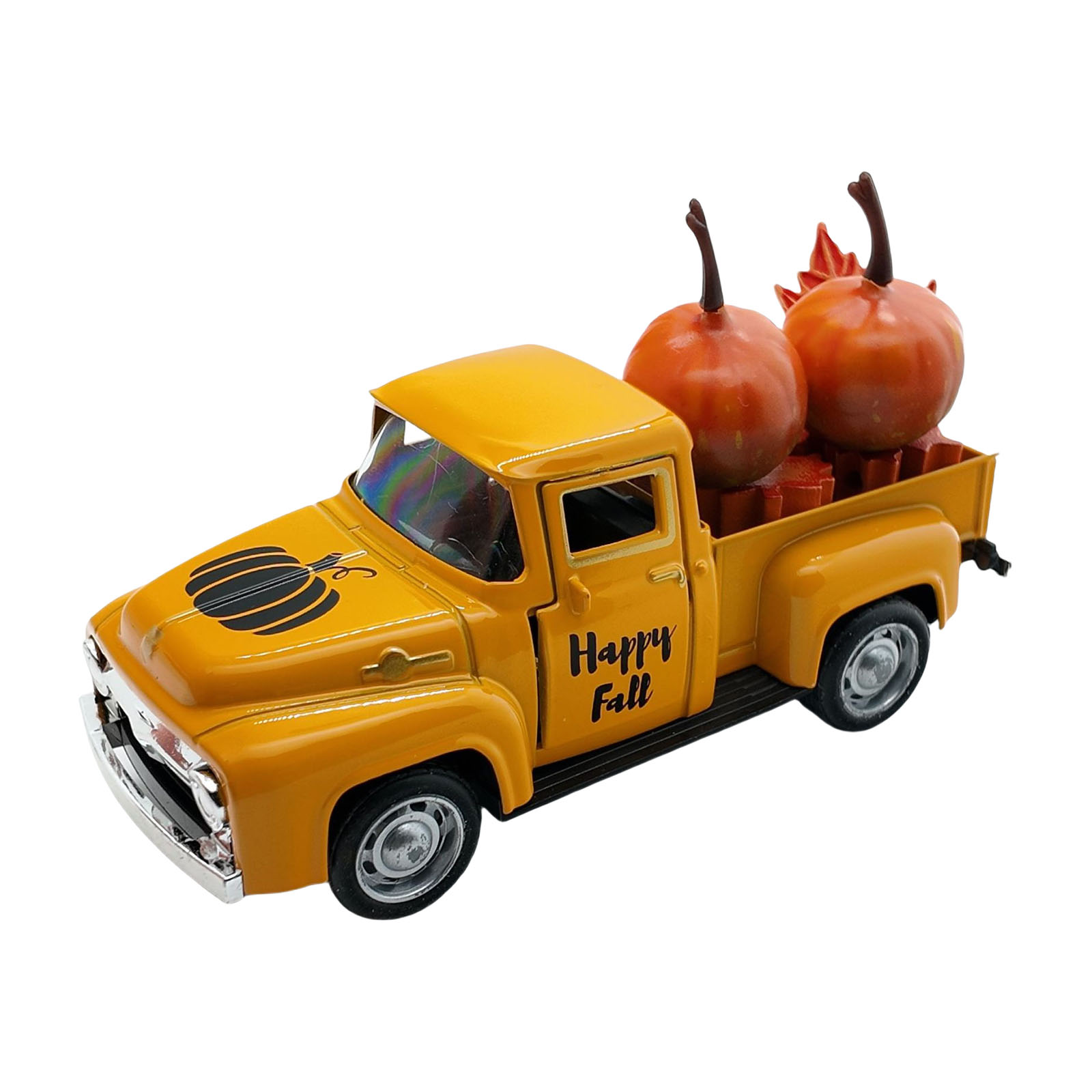 Collectible Metal Pickup Truck Thanksgiving Decoration with Fall ...