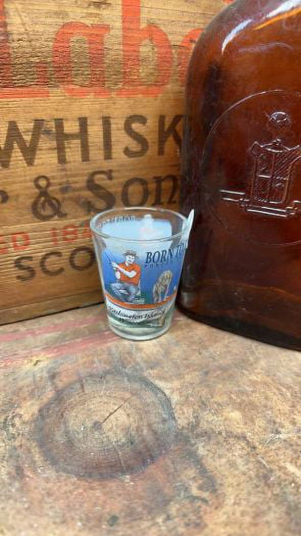 Collectible Shot Glass - Born to Fish - Walmart.com
