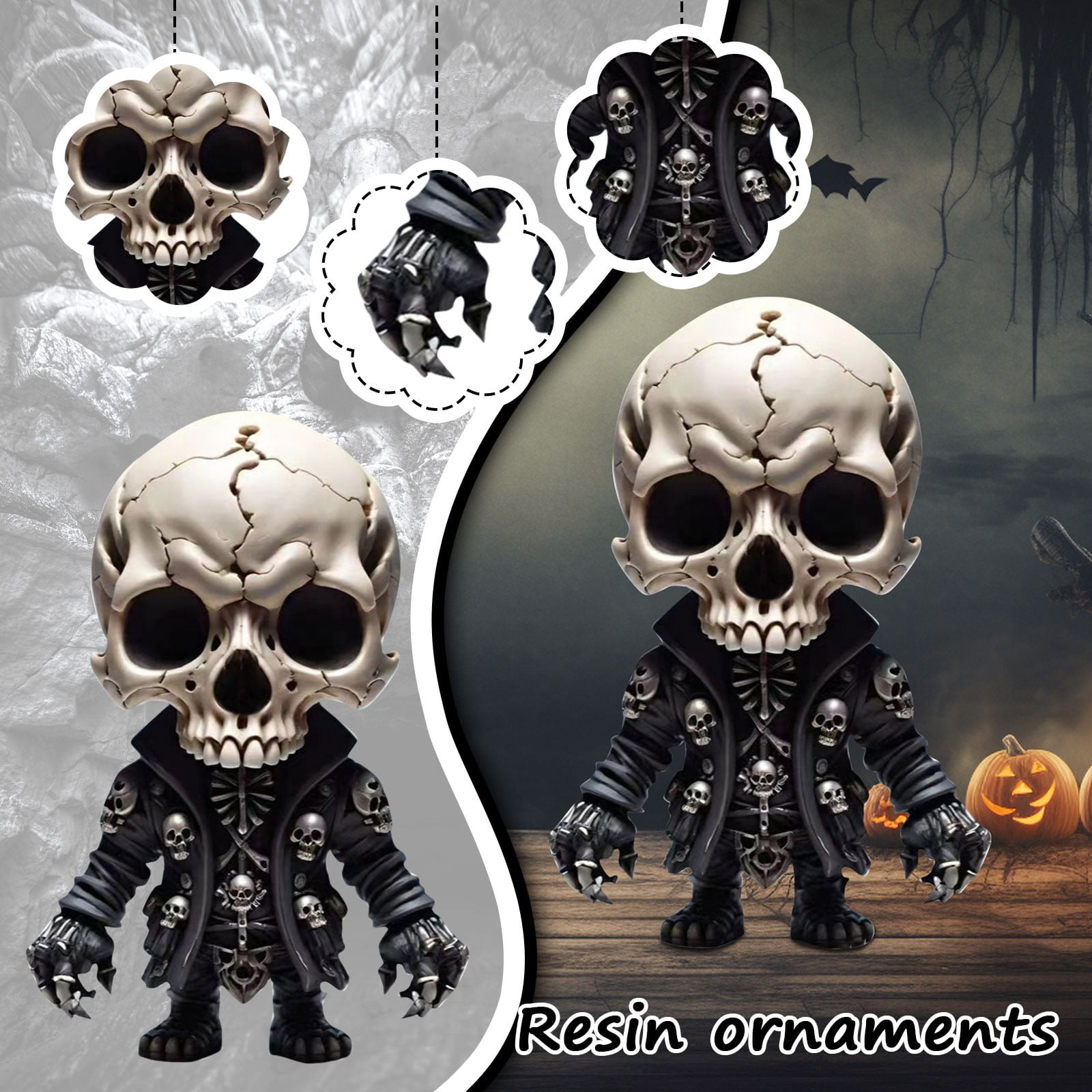 Collectible Skull Figure with Intricate Detailing Perfect for Home ...