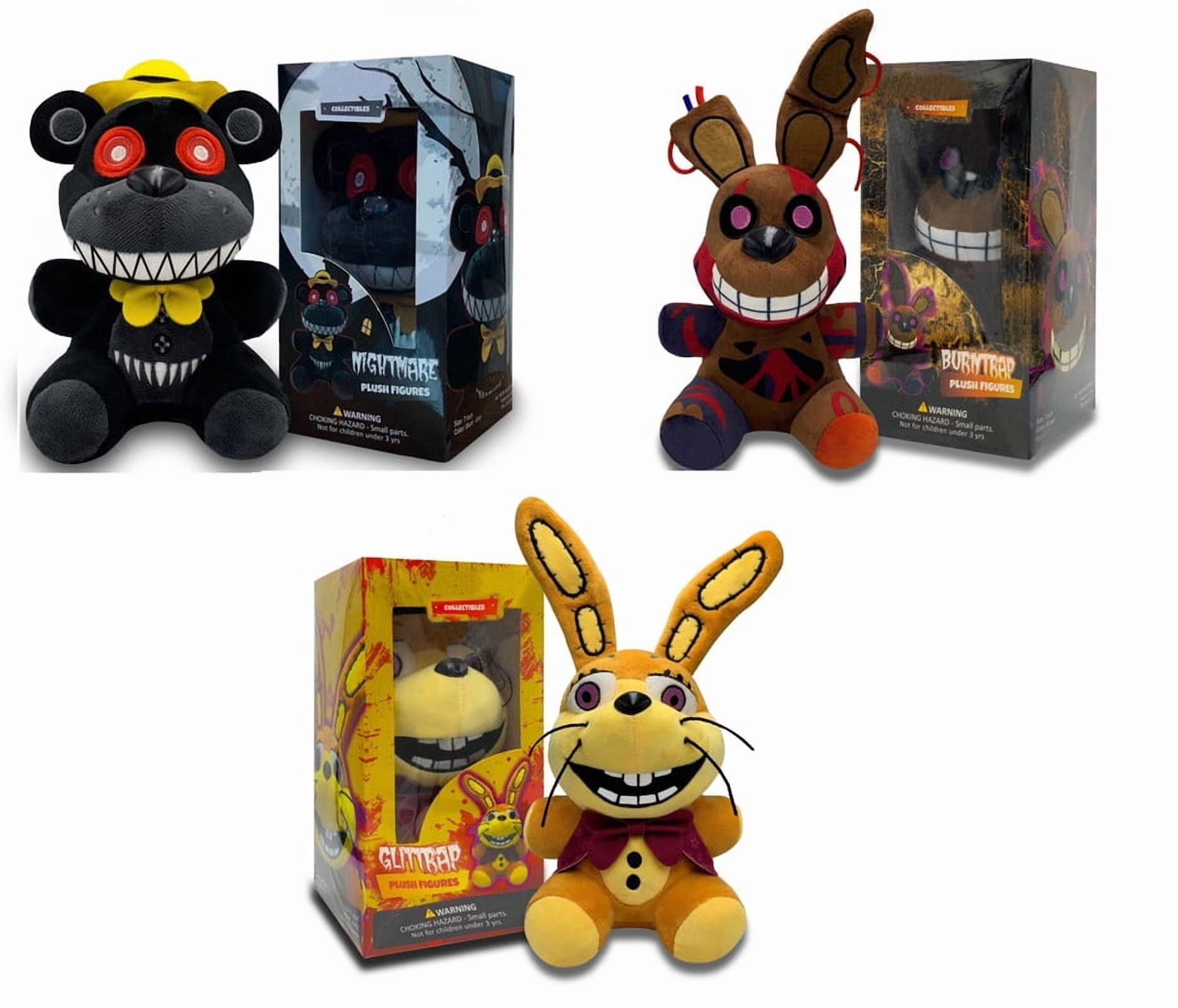 Collectible Stuffed Combo 3 Character Nightmare Plush + Burntrap Plush ...