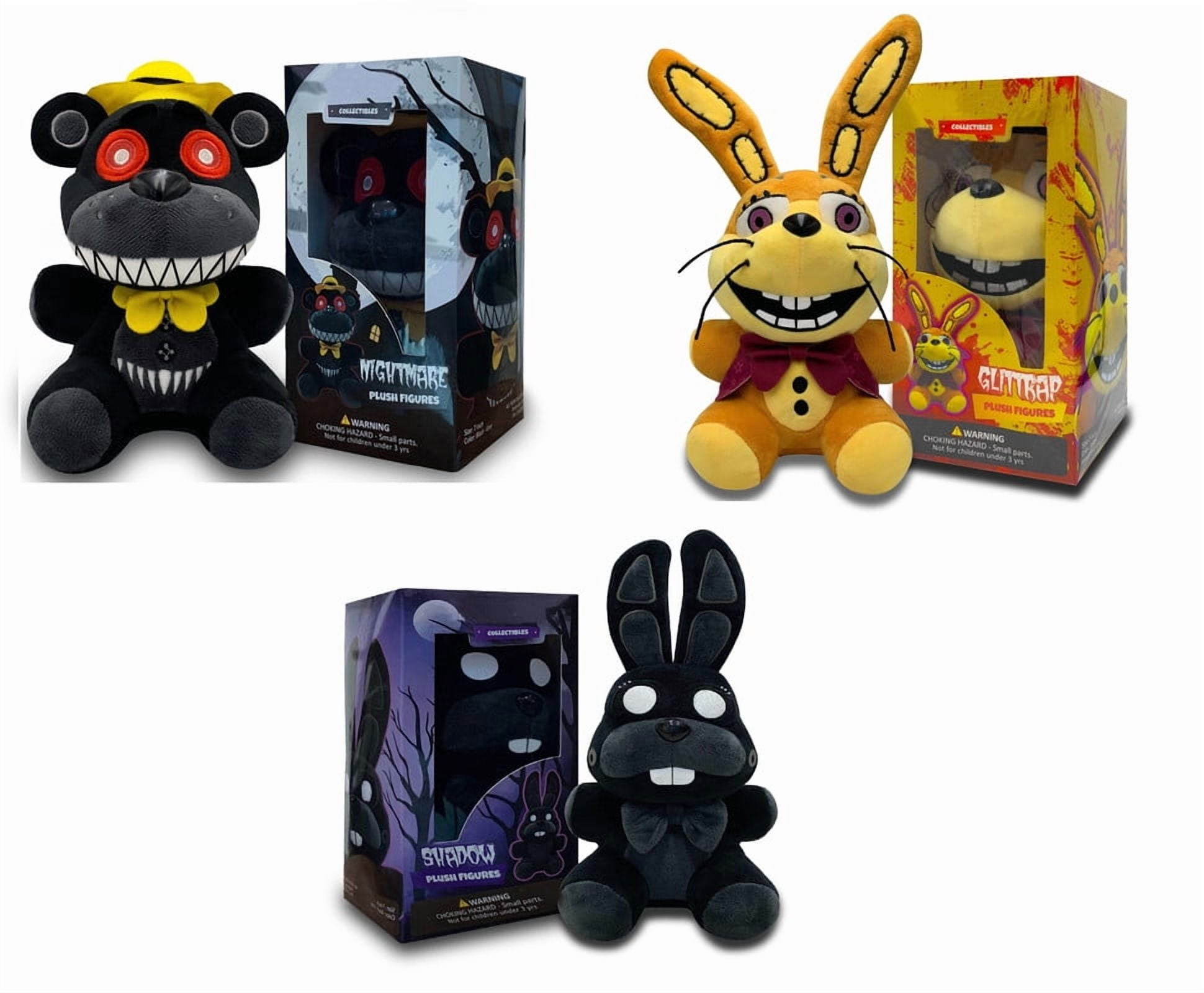 Collectible Stuffed Combo 3 Character Nightmare Plush + Glitchtrap ...