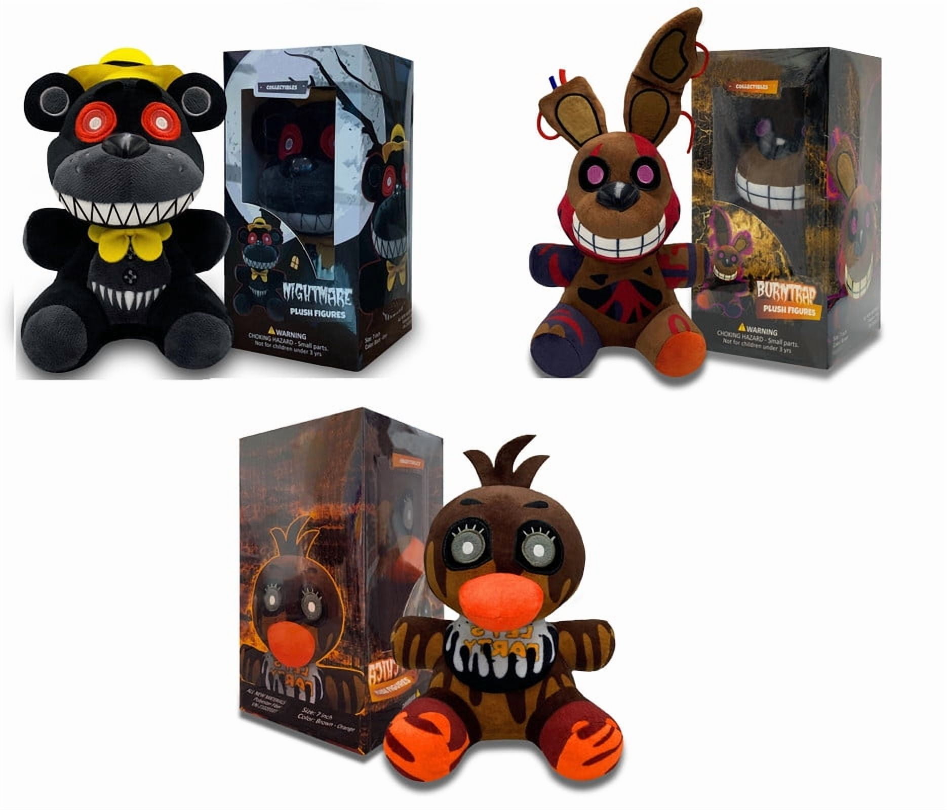 Collectible Stuffed Combo 3 Character Nightmare Plush + Phantom Chica ...