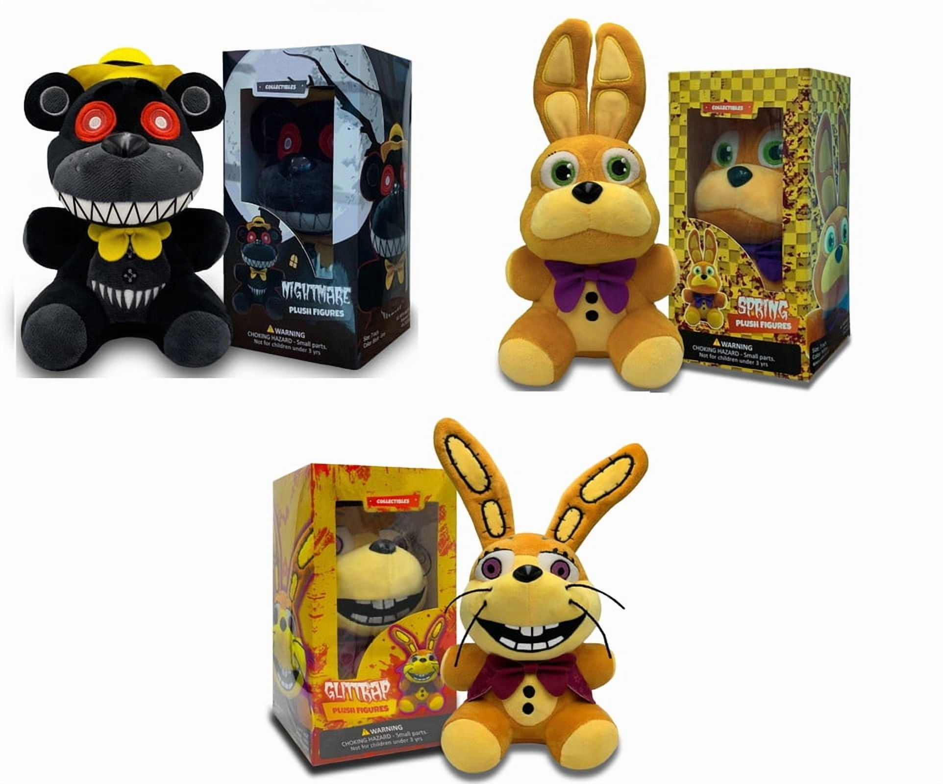 Collectible Stuffed Combo 3 Character Nightmare Plush + Spring Bonnie ...