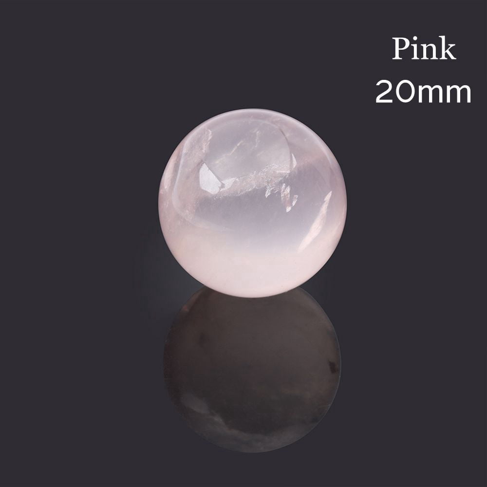 Collectibles Sphere Clear/Pink/Purple Crystal Ball Glass Quartz Stone ...