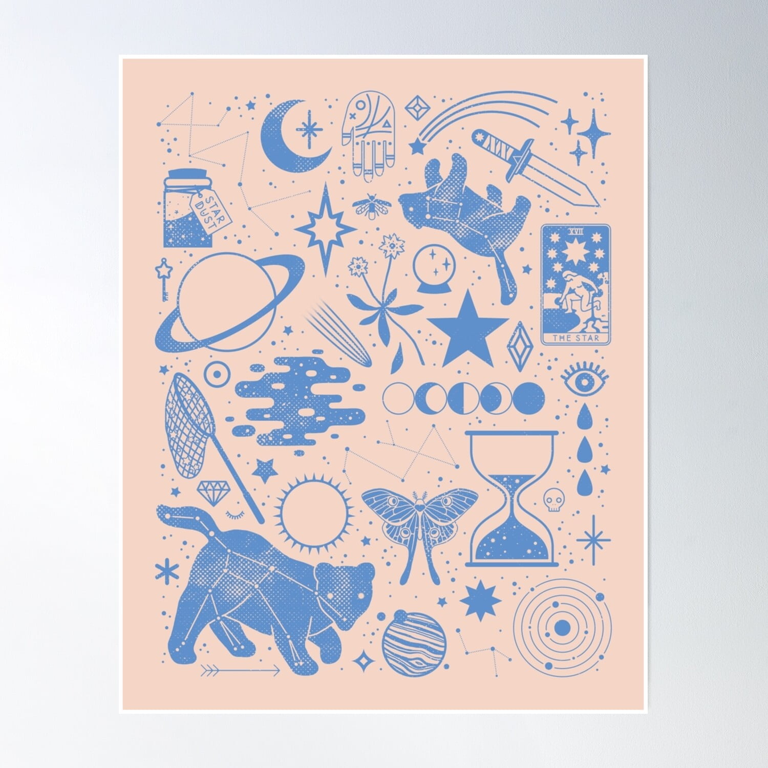 Collecting The Stars Poster Wall Art, Modern Wall Decor, 8x12 UNFRAMED ...