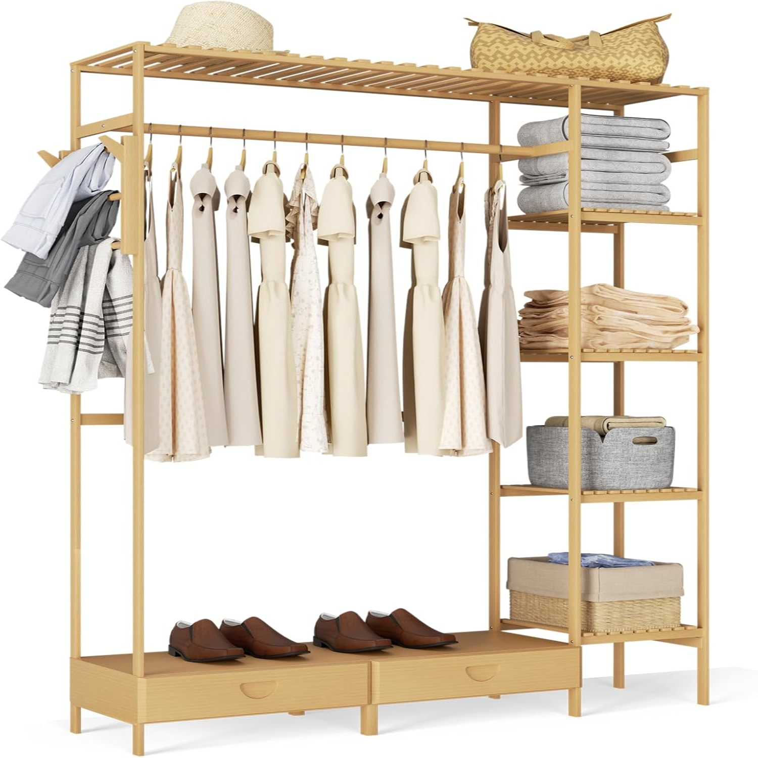 Collection 36" Garment Rack Multi Tier Clothes Rack Storage Shelves ...