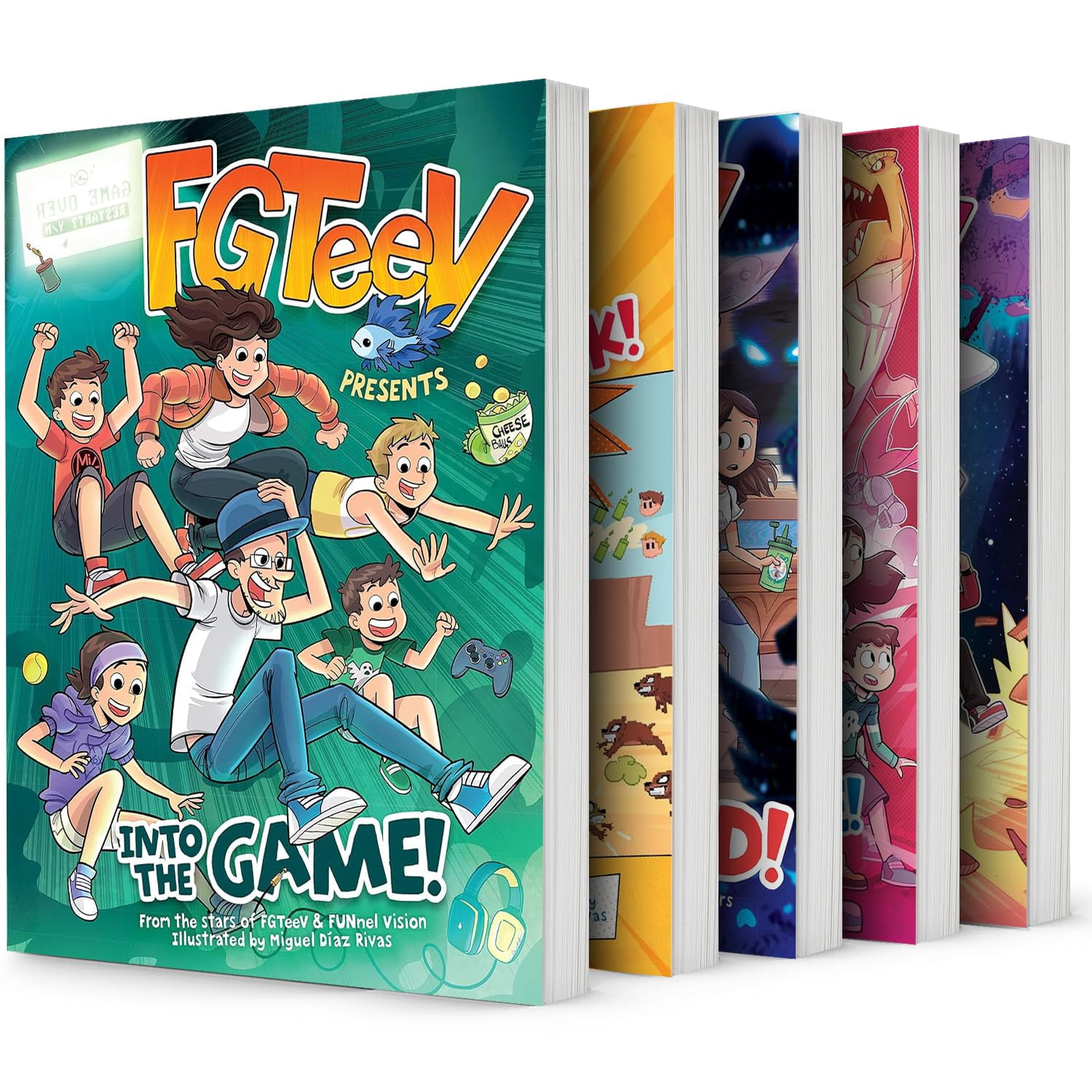Collection 5 Books Series of FGTeeV Into the Game! Game Break! Saves ...