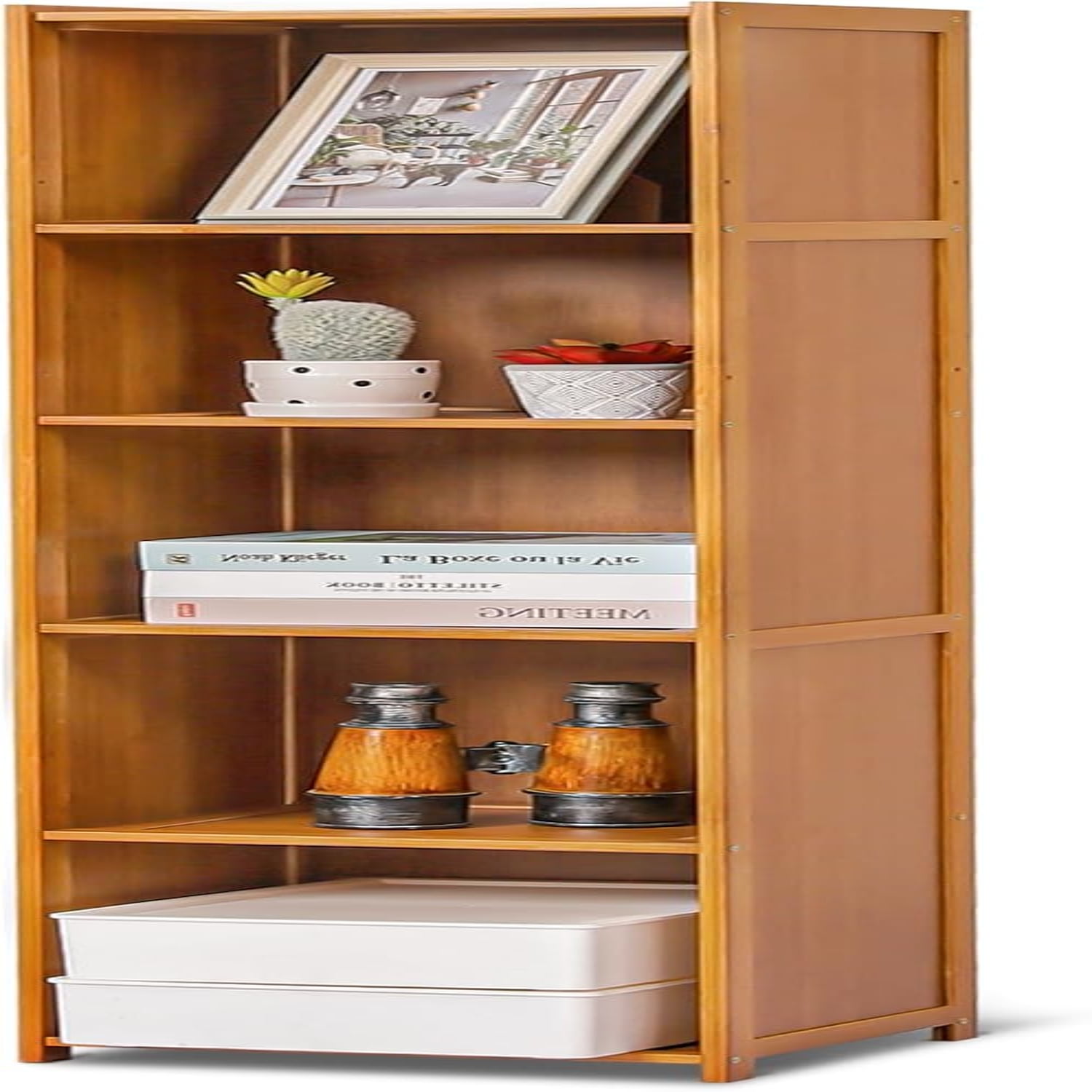 Collection Book Shelf Bookcase 6 Shelves Tall Bookshelf Narrow Modern ...