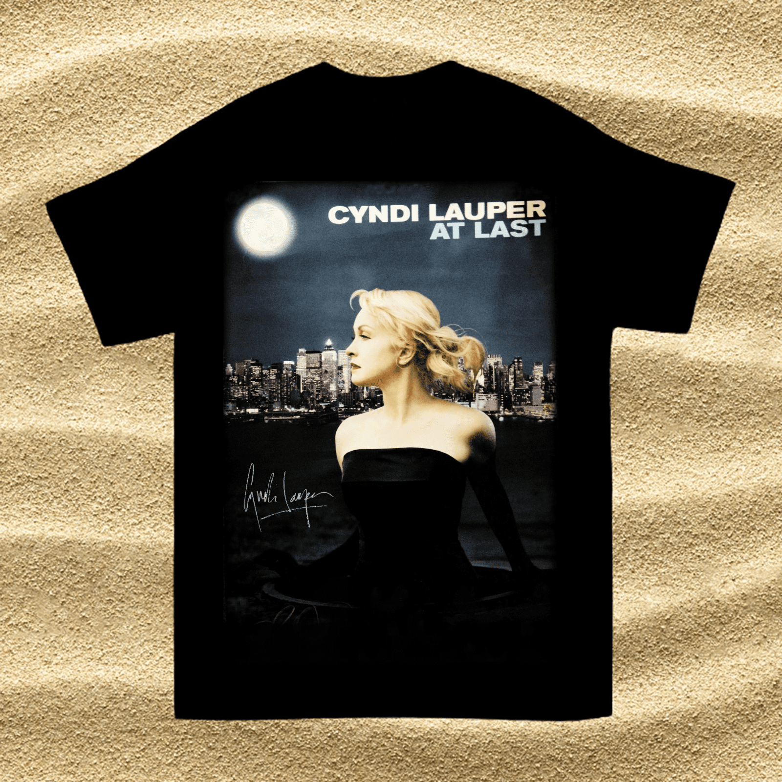 Collection Cyndi Lauper Singer Short Sleeve Black S-2345XL Men T-Shirt ...