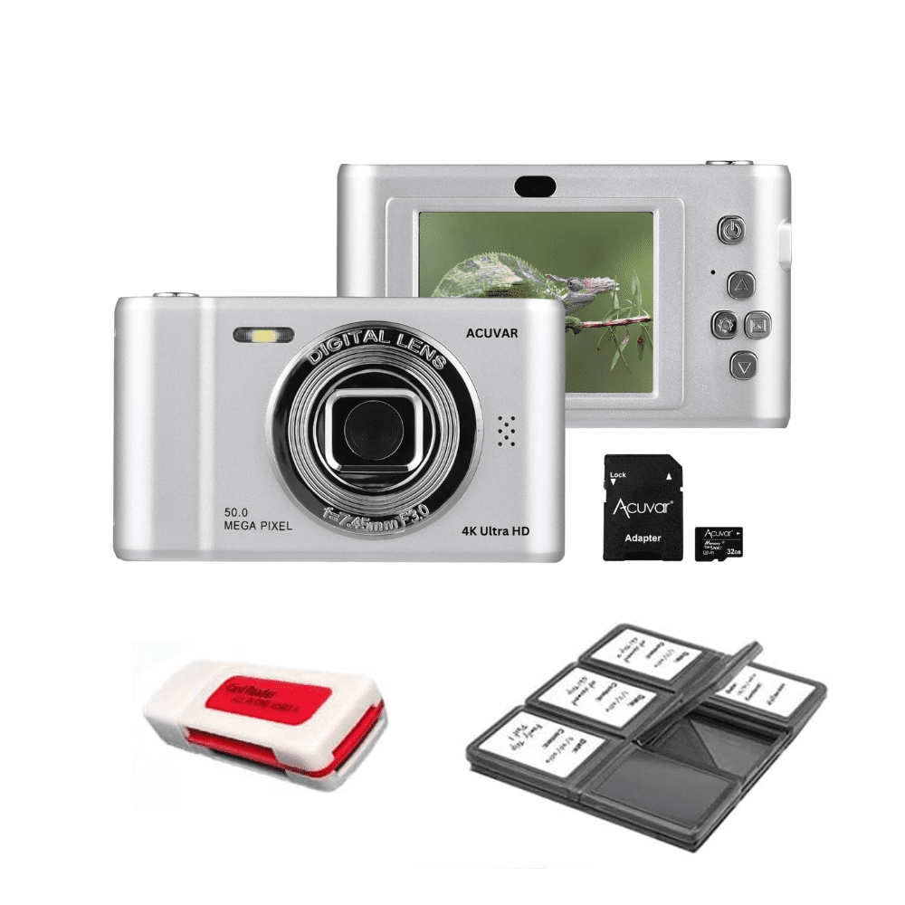 Acuvar 4K 50MP Digital Camera, Auto focus Kids Camera Selfie with Front ...