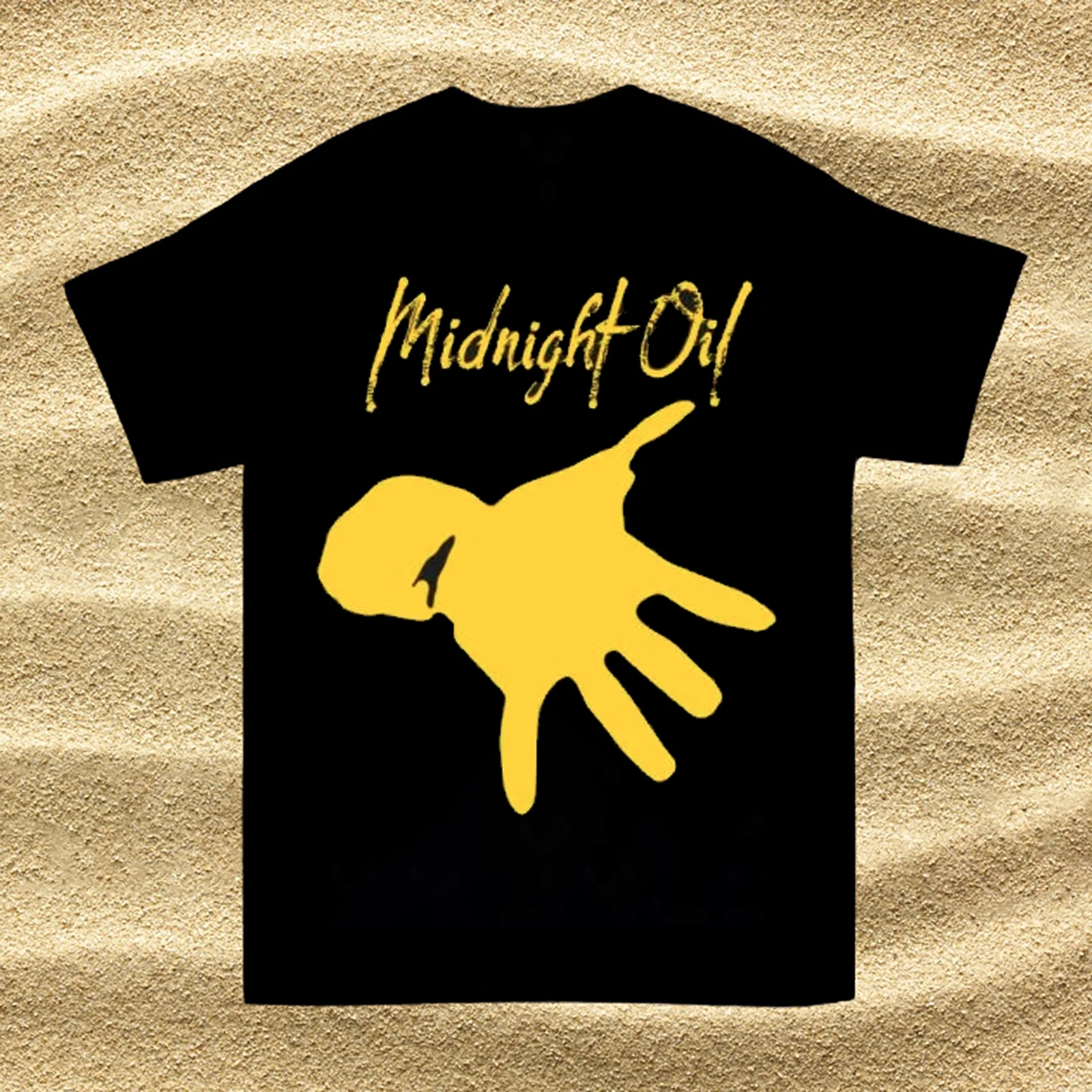 Collection Midnight Oil Shirt Cotton Black S-2345XL Men T-shirt ...